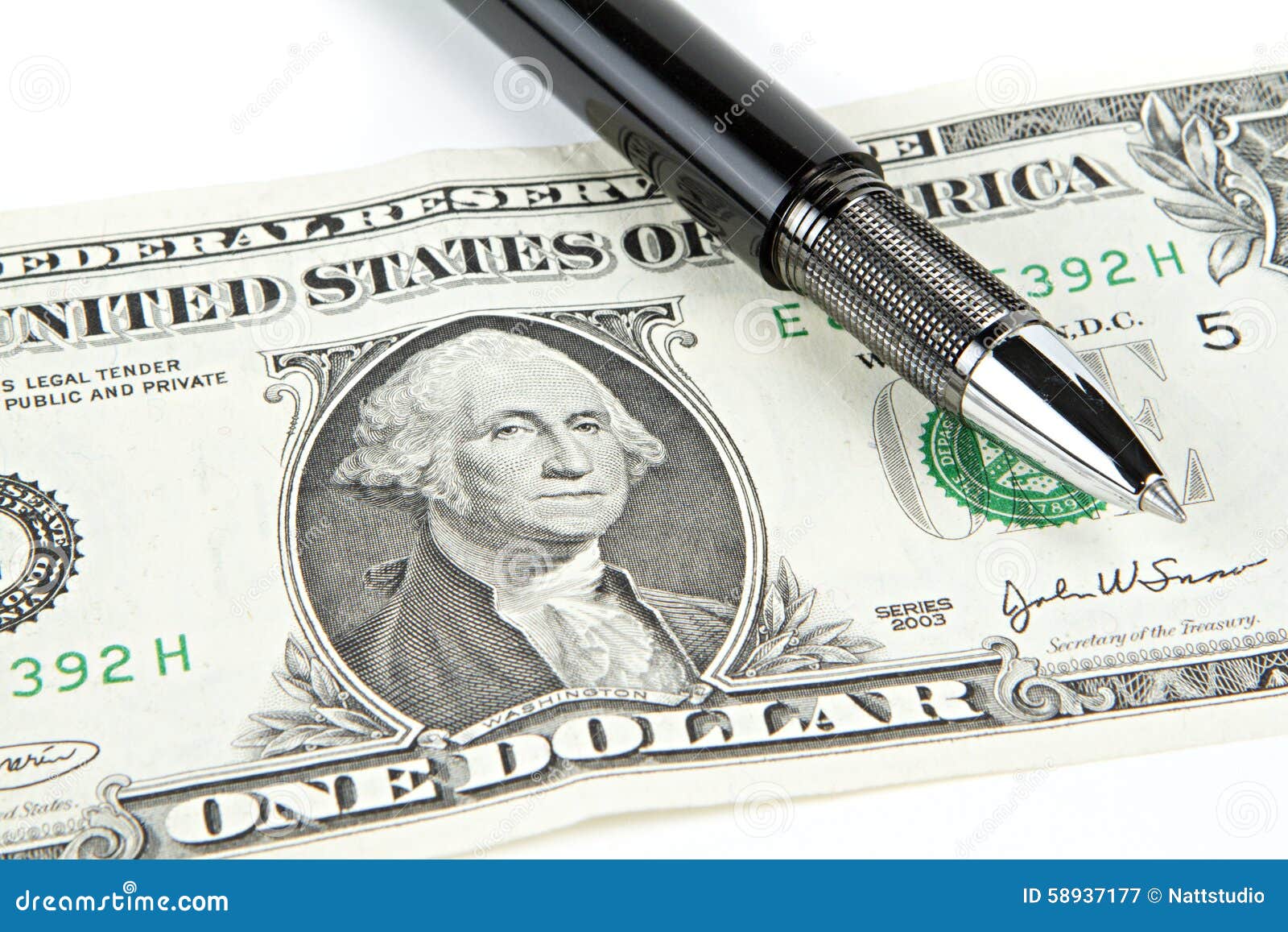 Dollar with black pen stock image. Image of loan, black - 58937177
