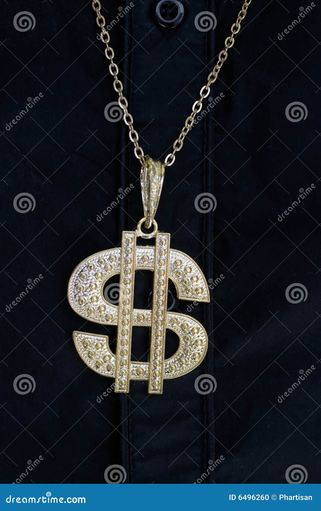 Dollar Bling Necklace Hanging Stock Photo - Image of funky, currency ...