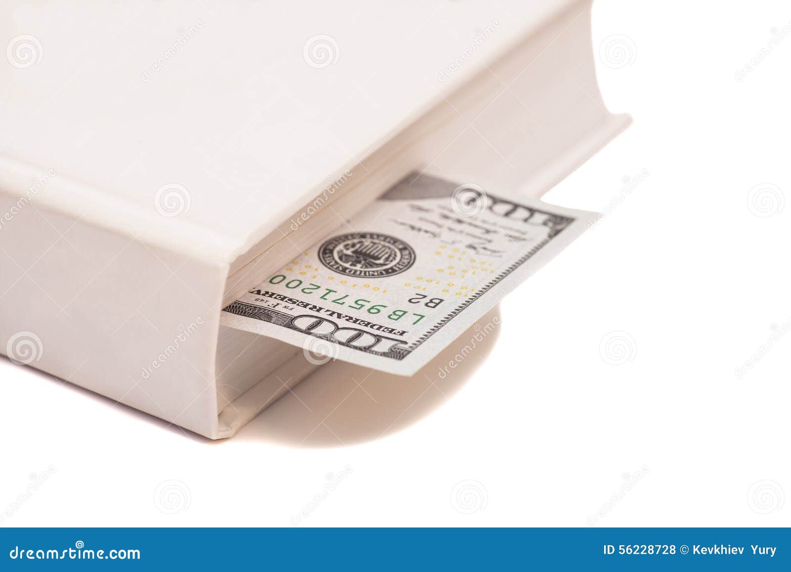 100 Dollar in Book stock photo. Image of bank, present - 56228728