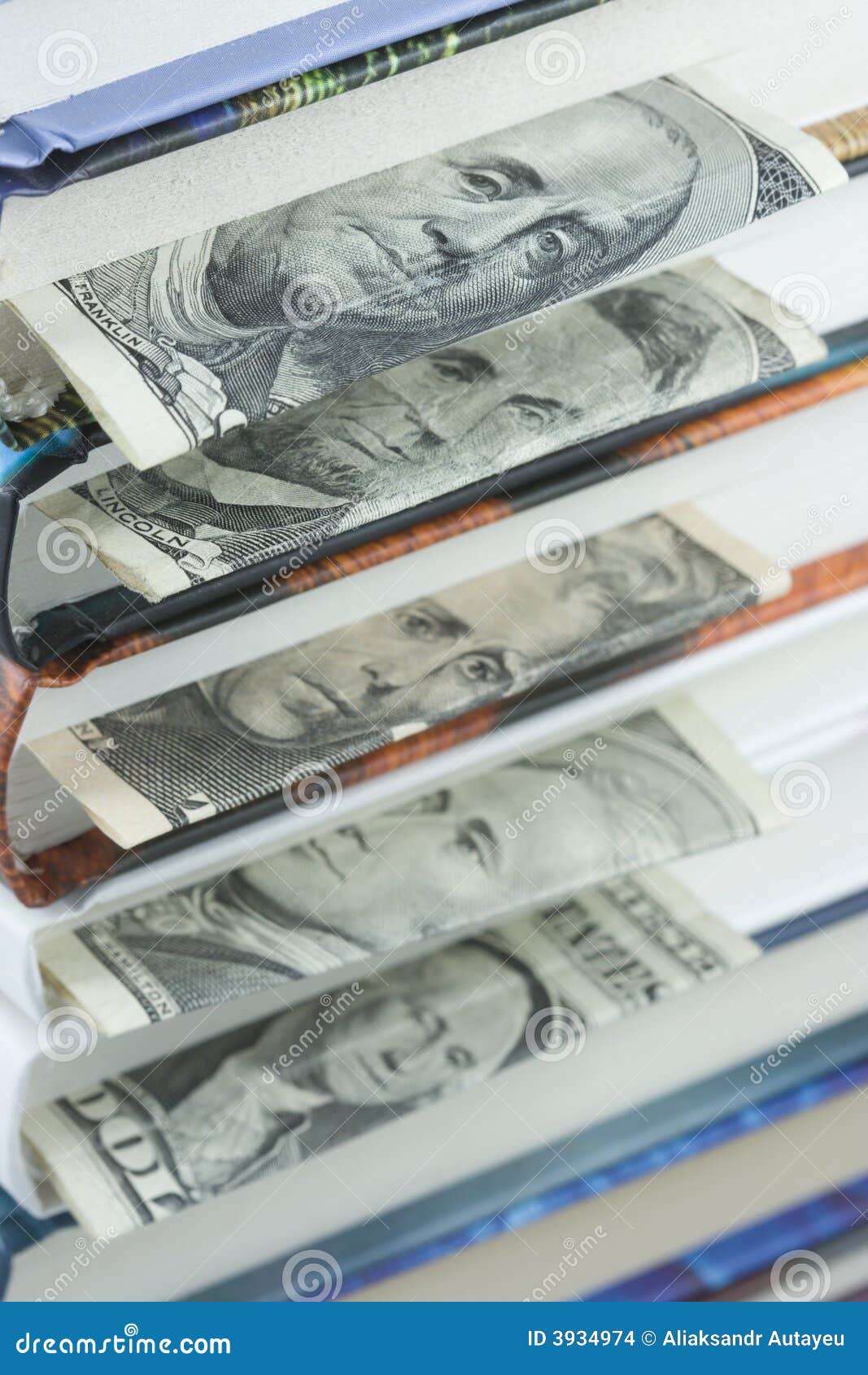 Dollar bookmarks stock photo. Image of cash, learning - 3934974