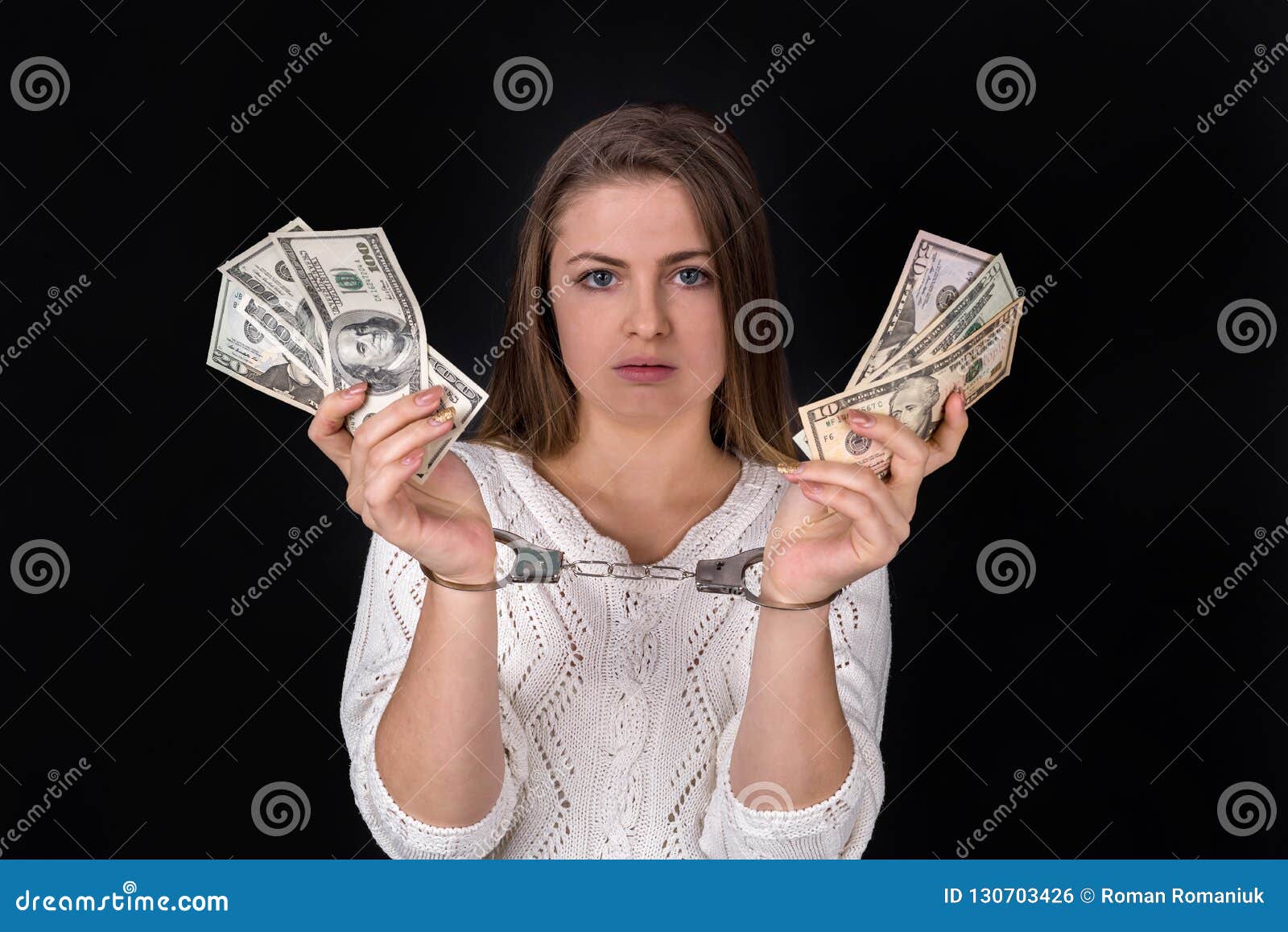 Hands In Handcuffs Behind Bars Royalty-Free Stock Photo | CartoonDealer ...