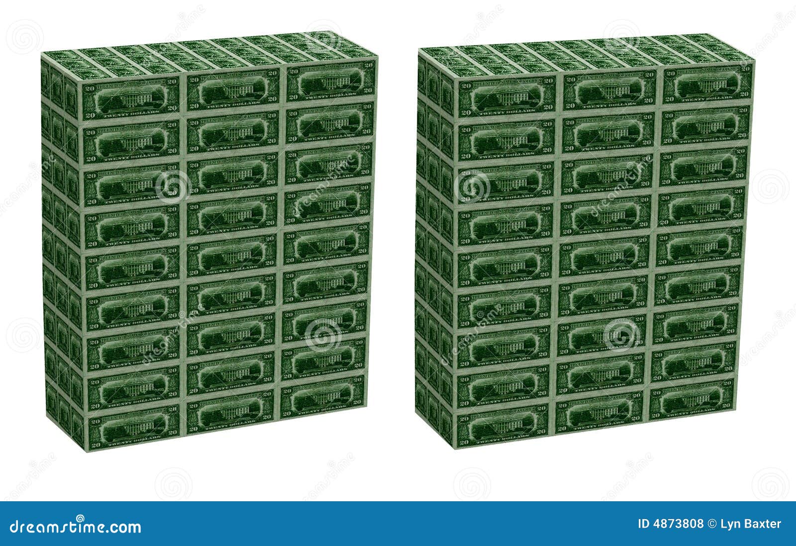 Dollar bricks stock illustration. Illustration of loads - 4873808