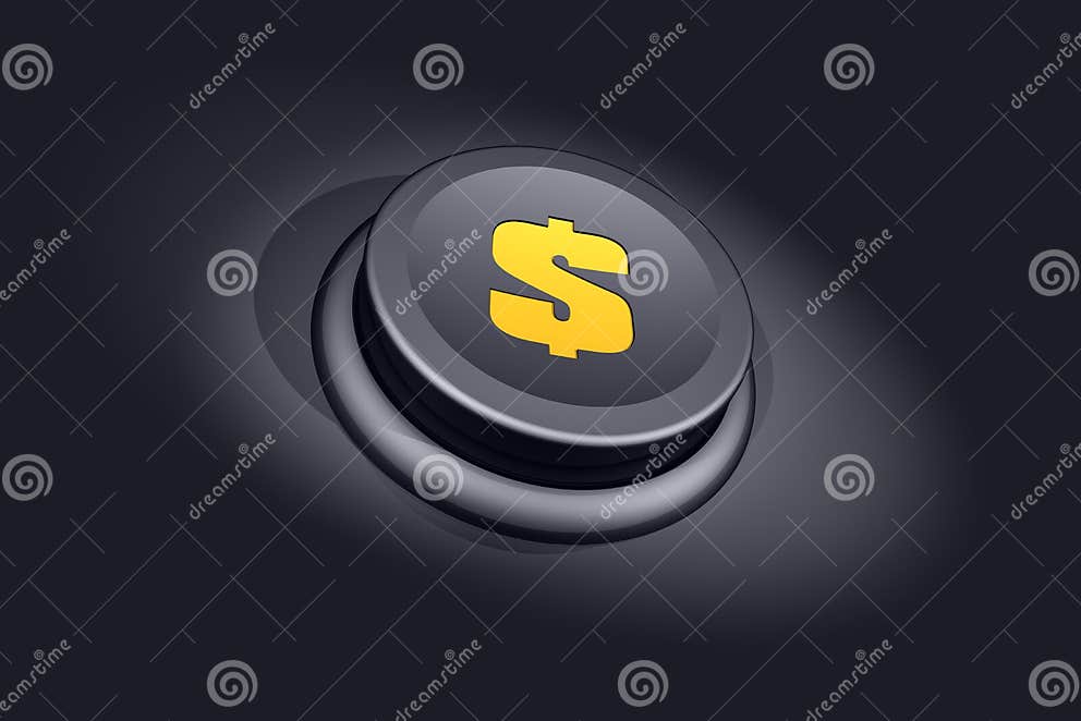 Dollar button stock illustration. Illustration of mirroring - 2178323