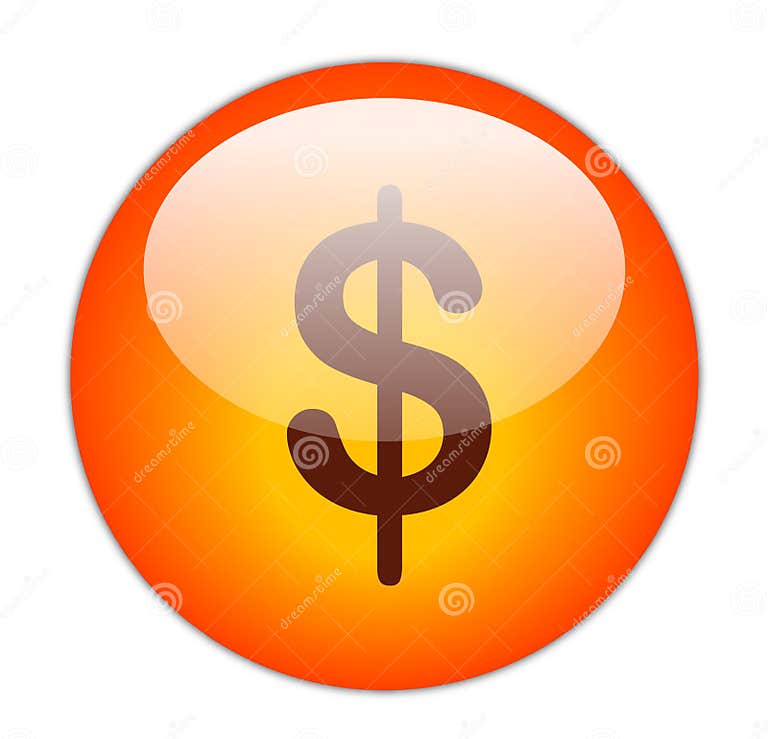 Dollar Button stock illustration. Illustration of forex - 4181085