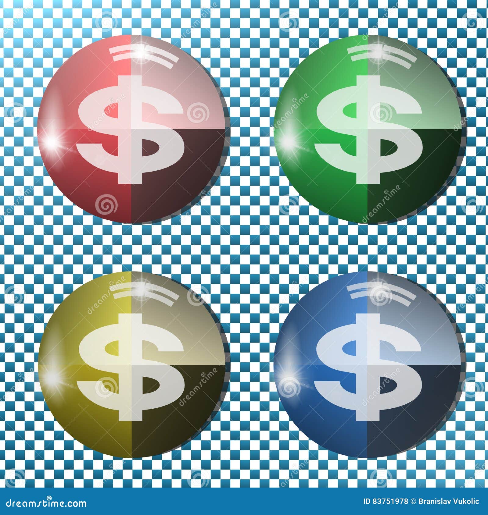 Dollar Button,icon, Sign,3D Illustration Stock Illustration ...