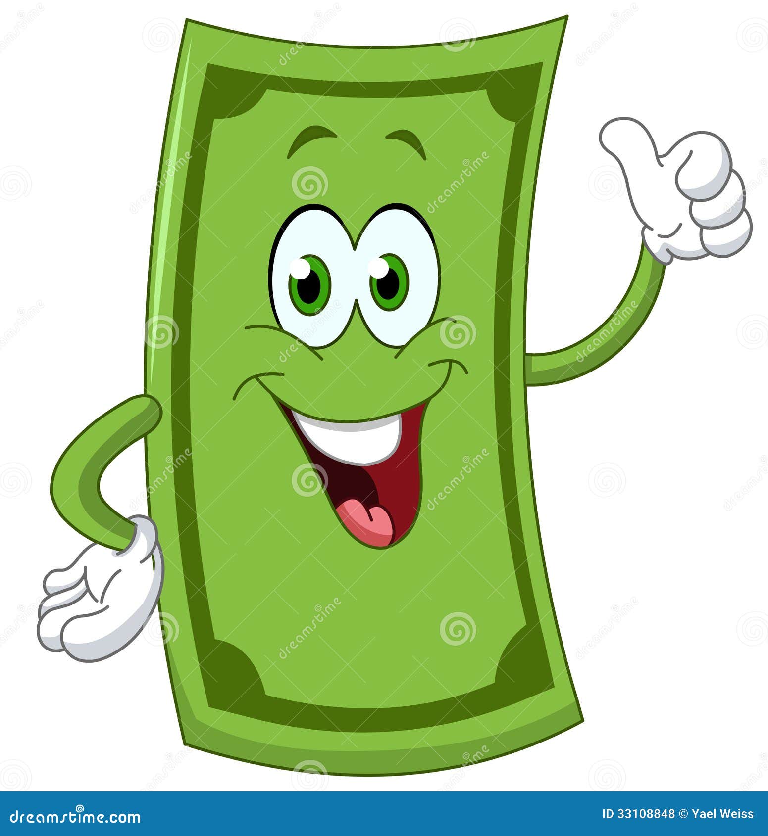 Dollar cartoon stock vector. Illustration of bill, money - 33108848