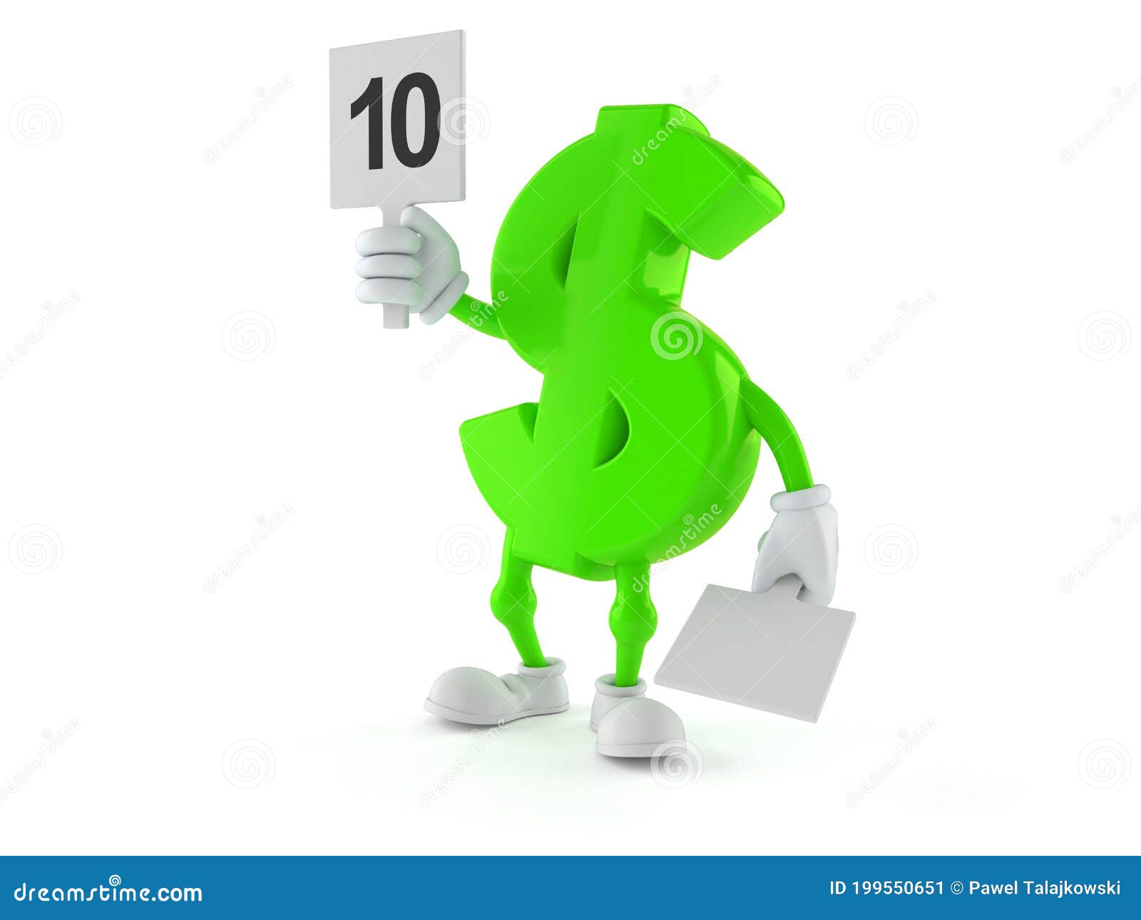 Dollar Character with Rating Number Stock Illustration - Illustration ...