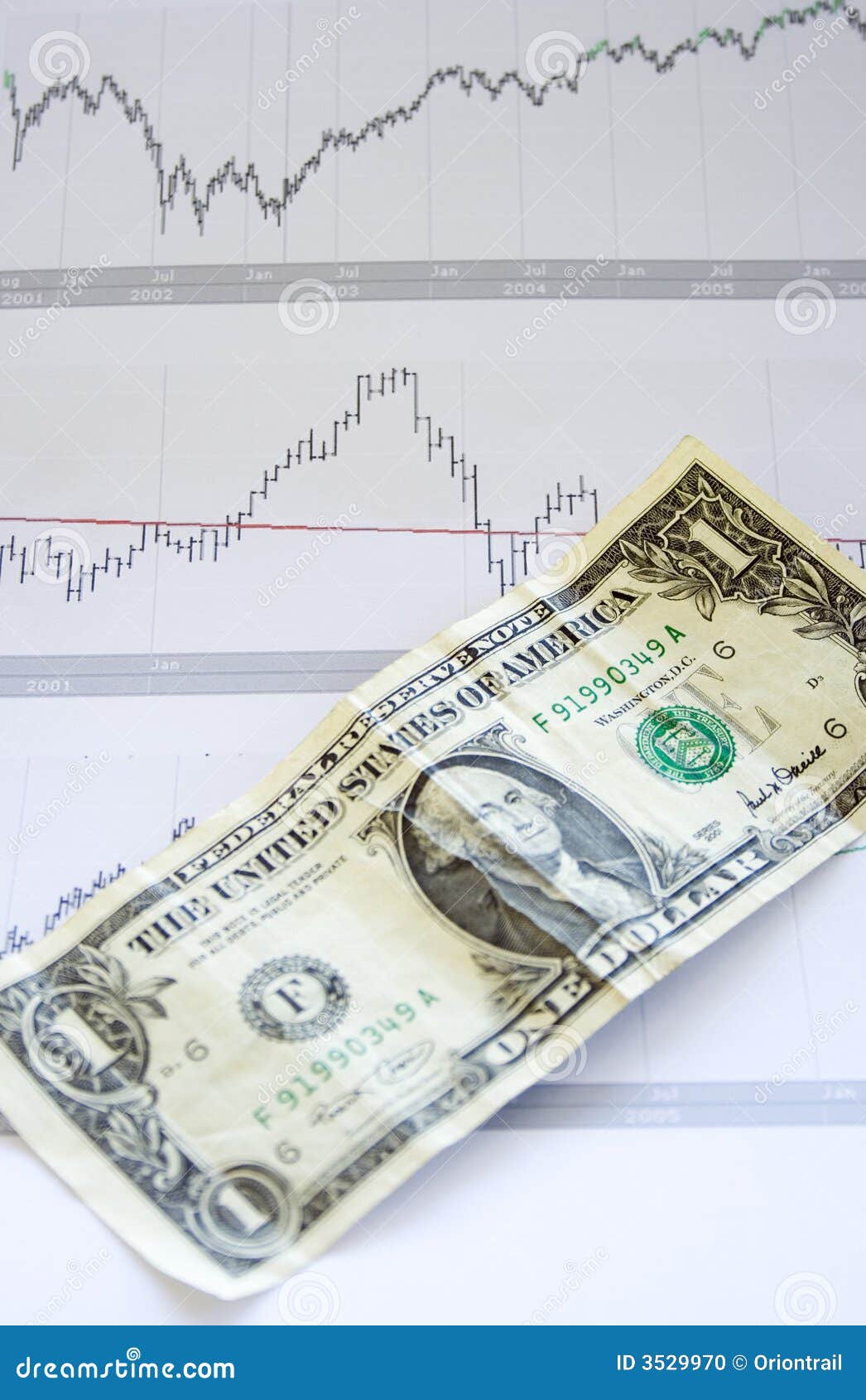 Dollar and chart stock photo. Image of money, business - 3529970