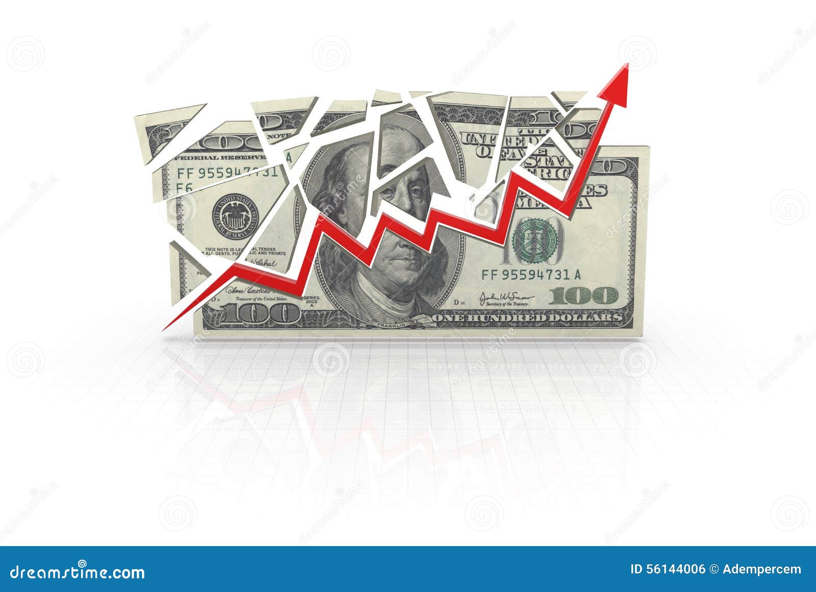 Dollar chart stock illustration. Illustration of rise - 56144006