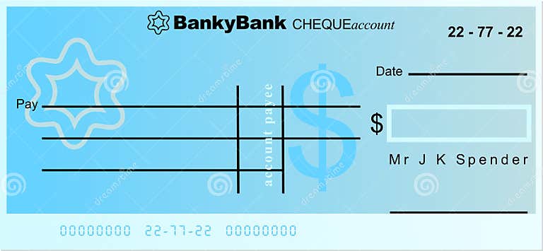 Dollar cheque stock illustration. Illustration of amount - 4175117