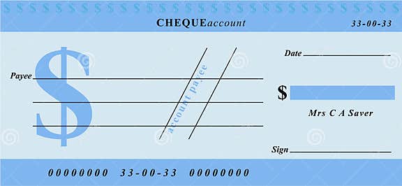 Dollar cheque stock illustration. Illustration of account - 4182842