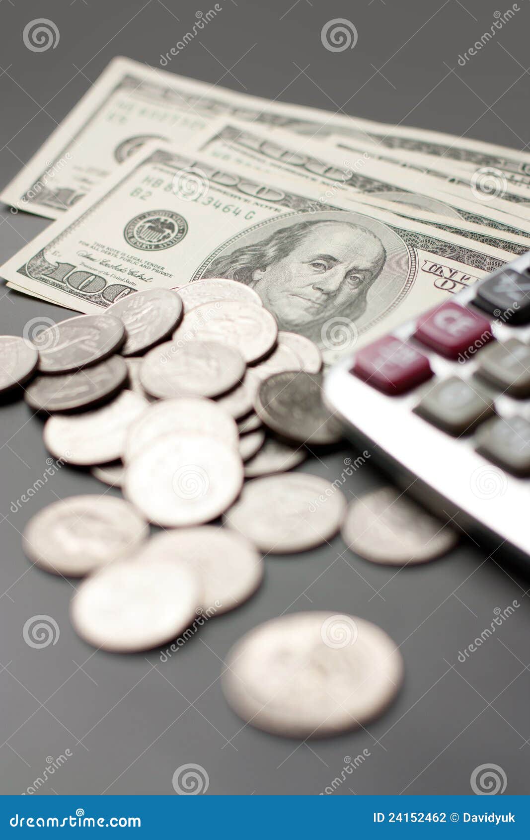 Dollar, Coin and Calculator Stock Photo - Image of market, calculation ...