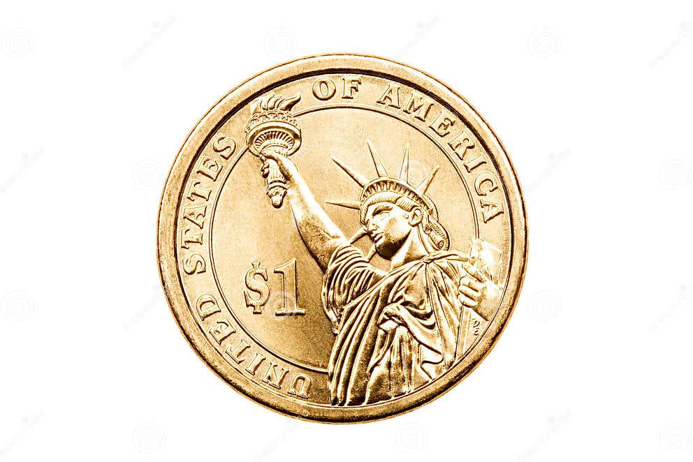 Dollar coin isolated stock image. Image of currency, finance - 2072373