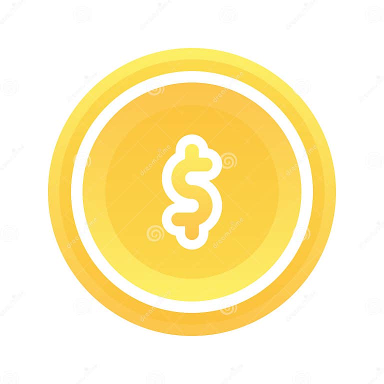 Dollar Coin Logo Gradient Design Template Icon Element Stock ...