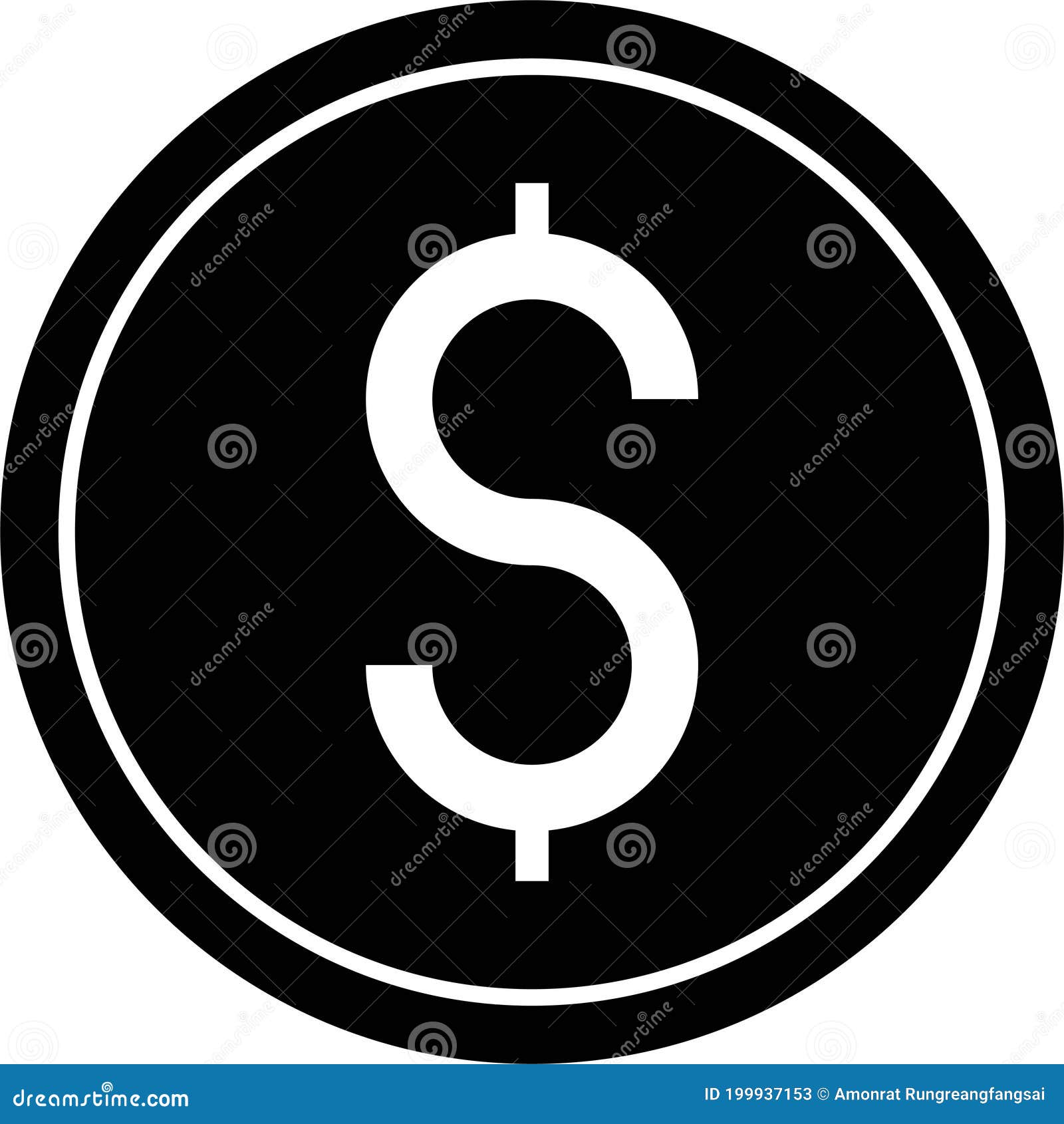 Dollar Coin, Dollar is the Name of More Than 20 Currencies Stock Vector ...