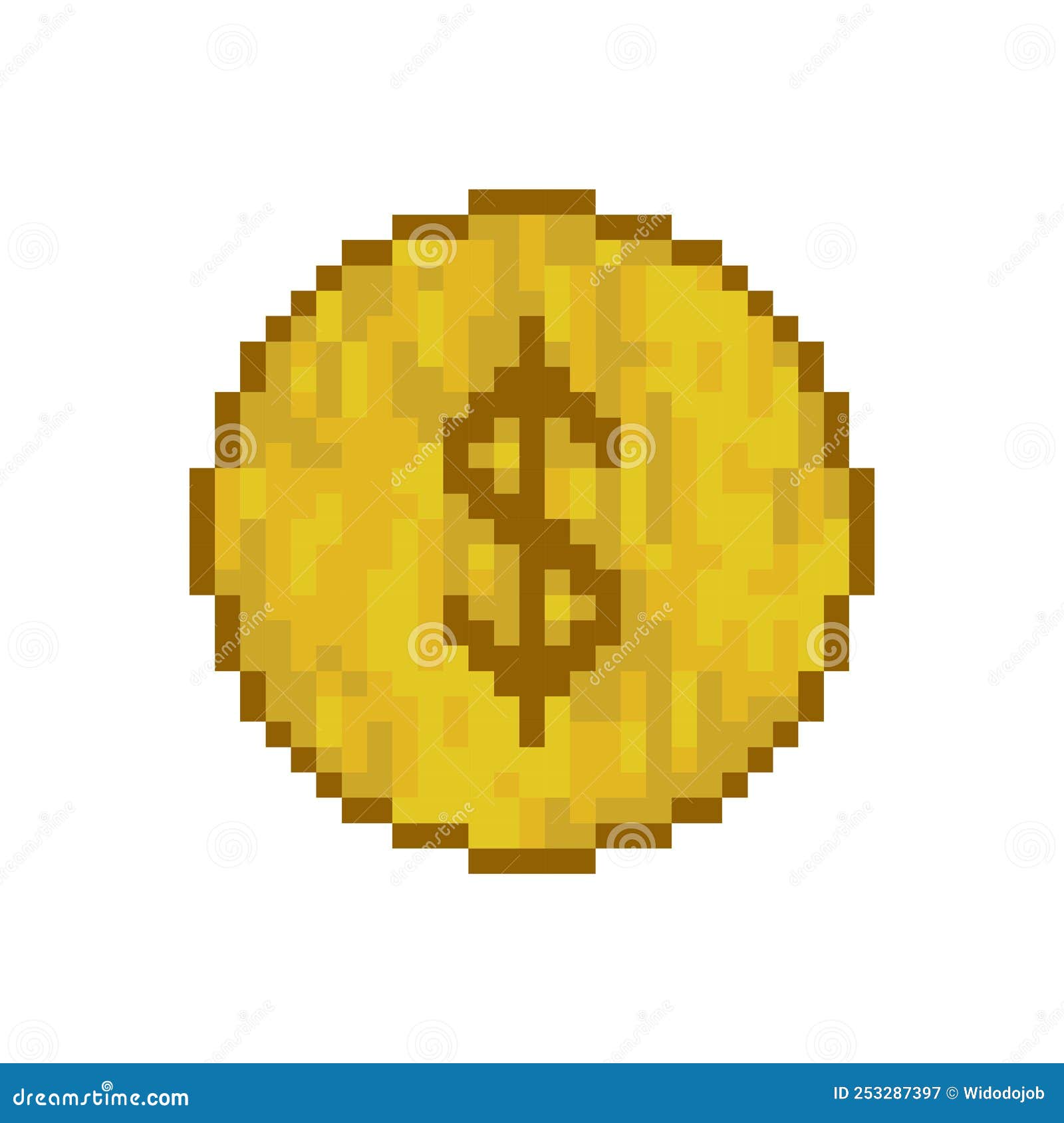 Dollar Coin Pixel Art 8 Bit Design Vector Illustration Stock Vector ...