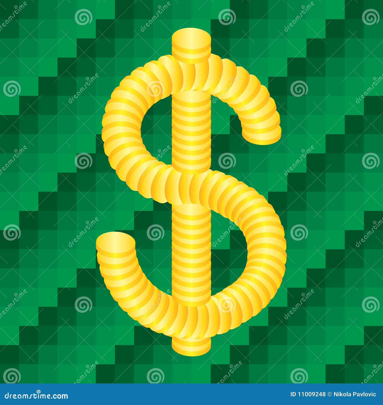 Dollar coin sign stock vector. Illustration of nickel - 11009248