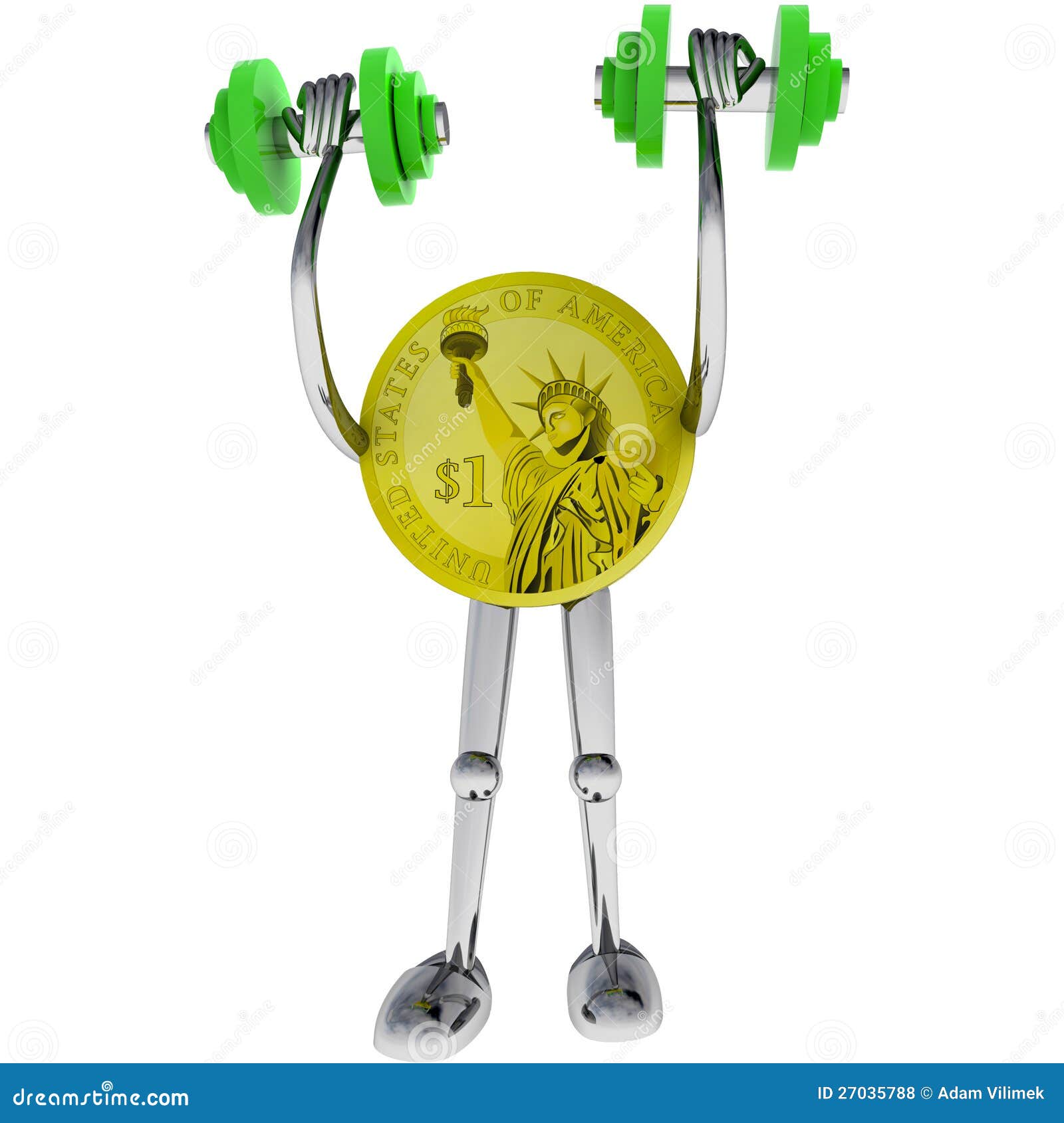 Strong Robot With Powerful Arms In Bodybuilders Pose, Artificial ...