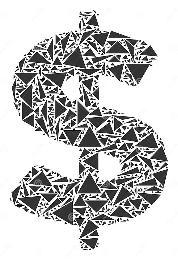 Dollar Collage of Triangles Stock Vector - Illustration of funding ...