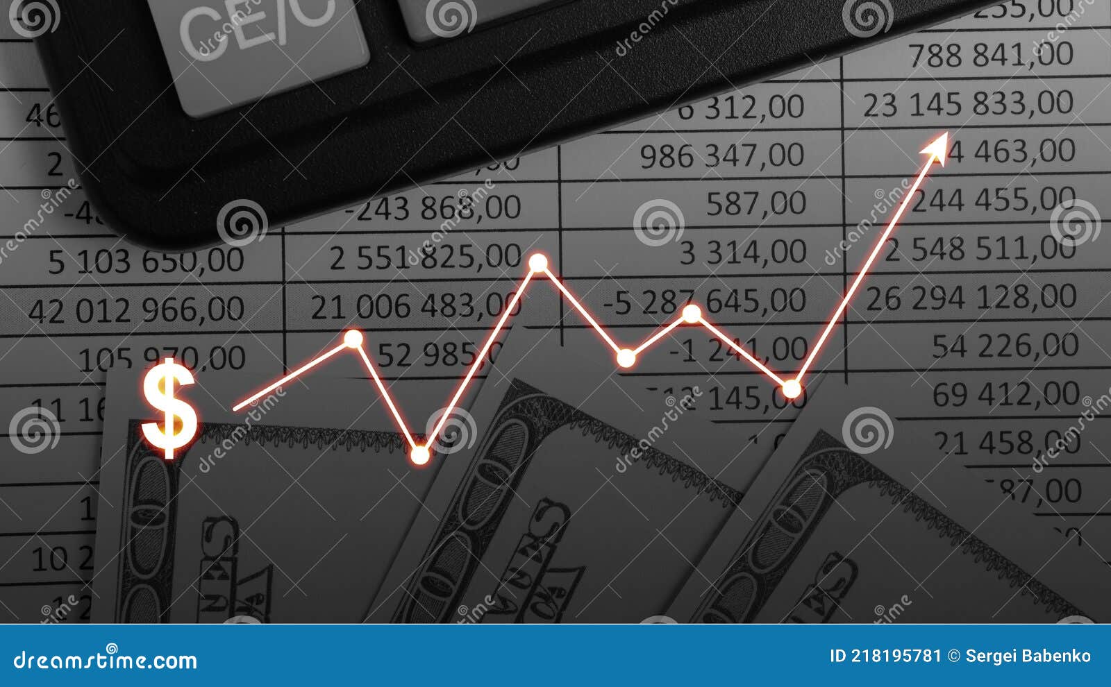 Dollar Currency Growth Concept with Up Arrow Graph Stock Image - Image ...