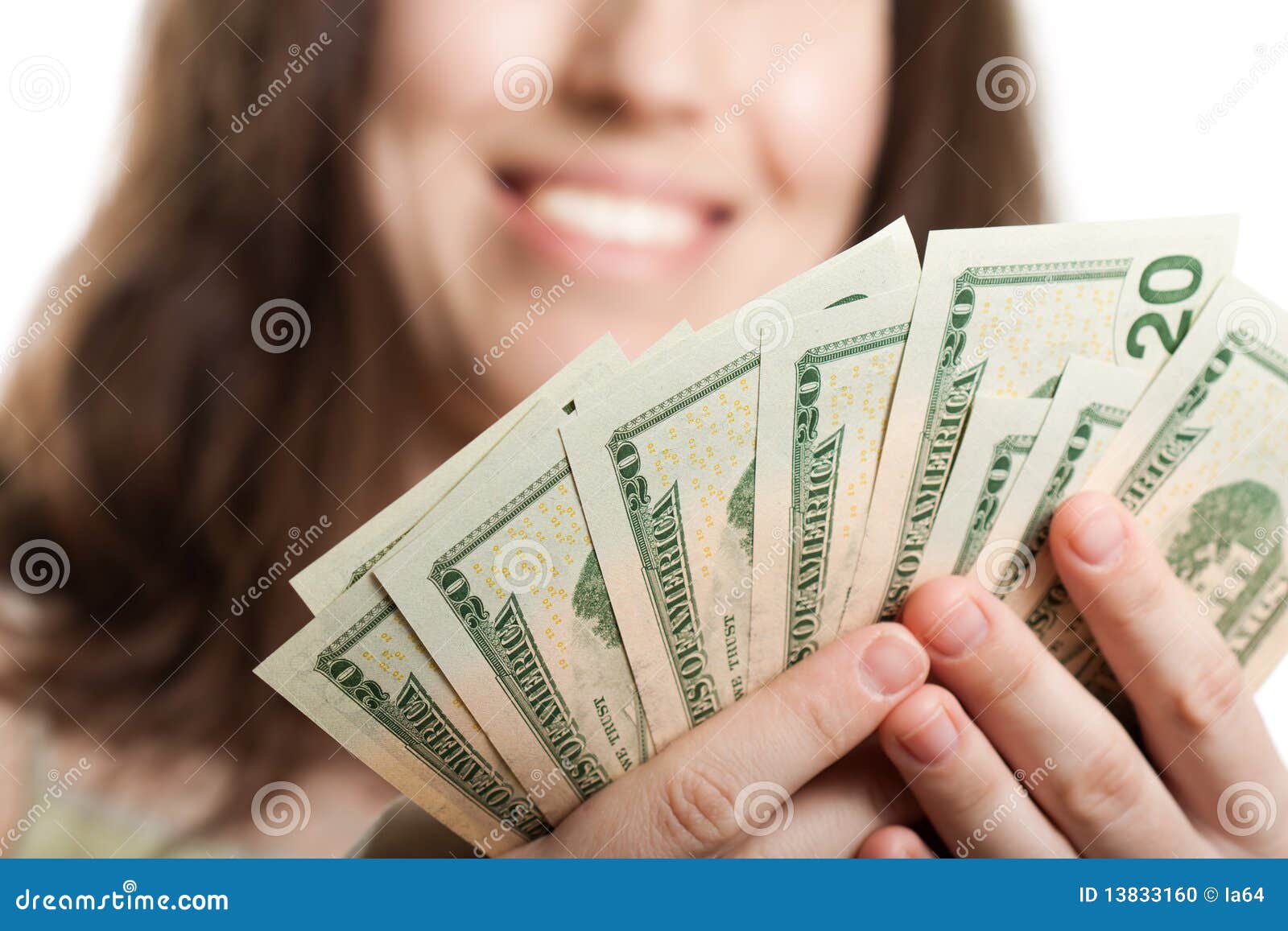 Dollar currency in hand stock photo. Image of dollar - 13833160