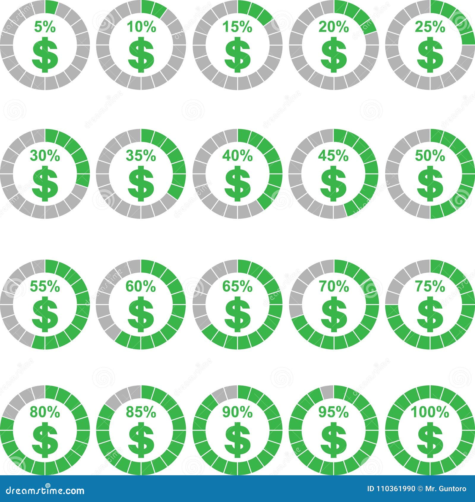Dollar Currency Percentage stock illustration. Illustration of ...