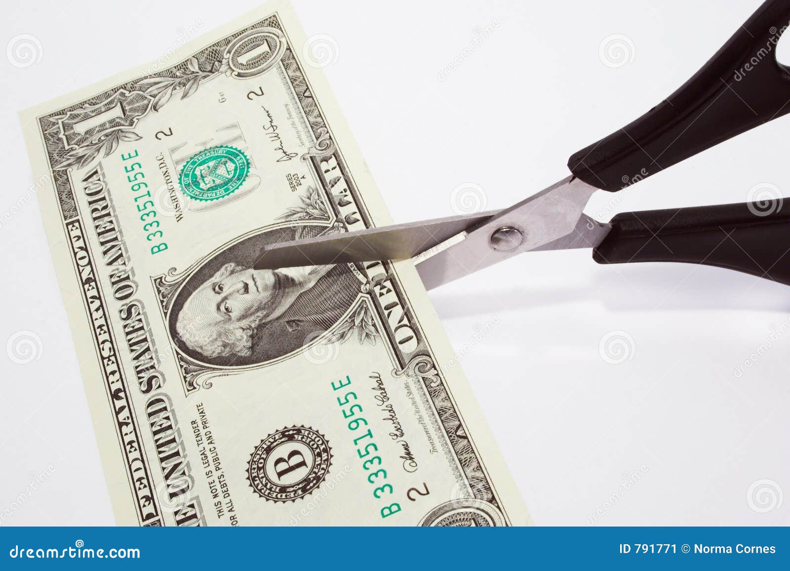 Dollar cutting stock image. Image of cash, financial, scissors - 791771