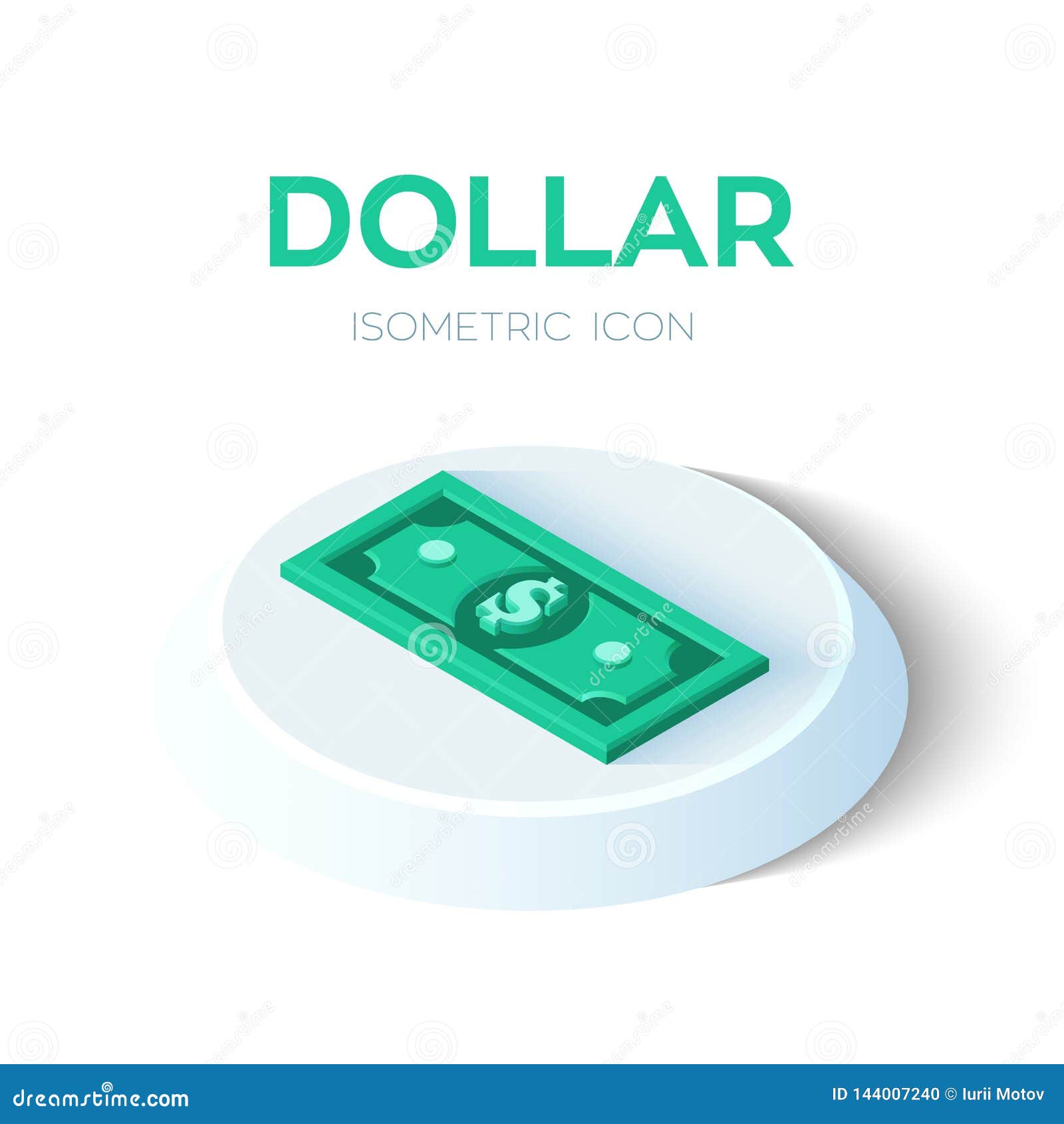 Dollar. 3D Isometric Dollar Banknote Icon. Created for Mobile, Web ...