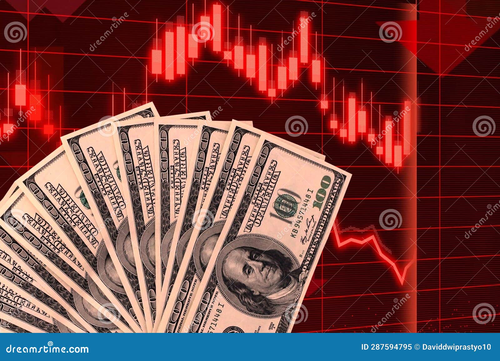 Dollar Depreciation, Currency Depreciation. Stock Image - Image of ...