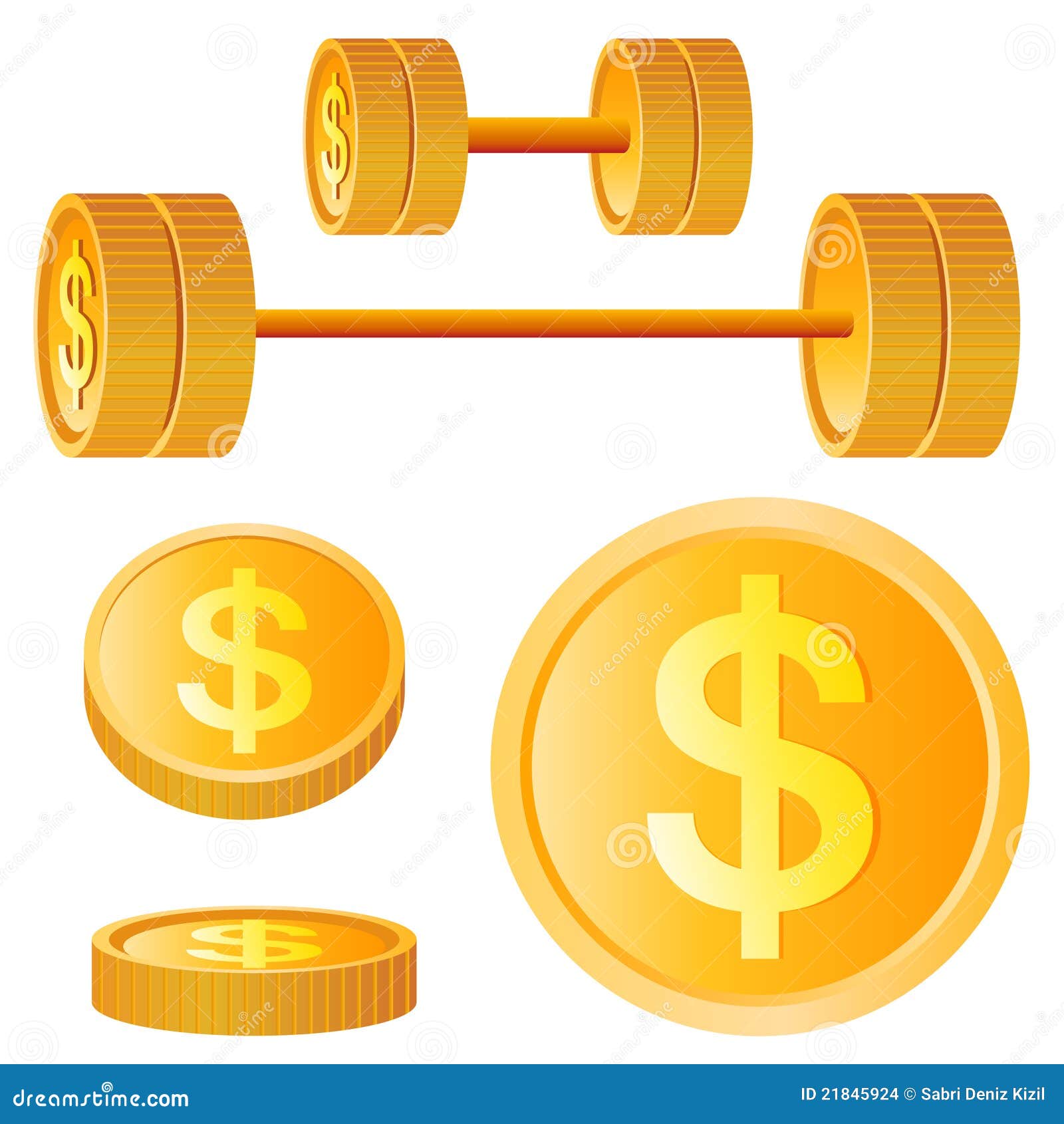 Dollar design elements stock vector. Illustration of change - 21845924