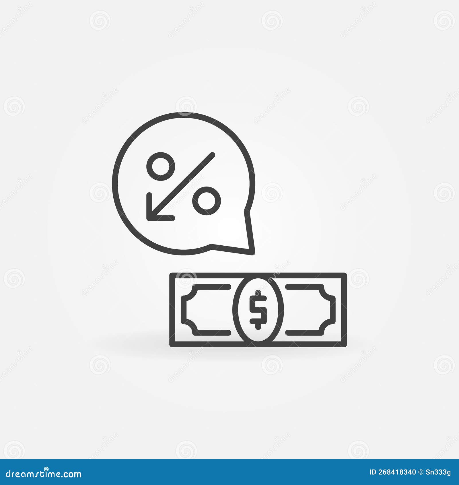 Linear Lowering Graph Icon From Marketing Outline Collection. Thin Line ...