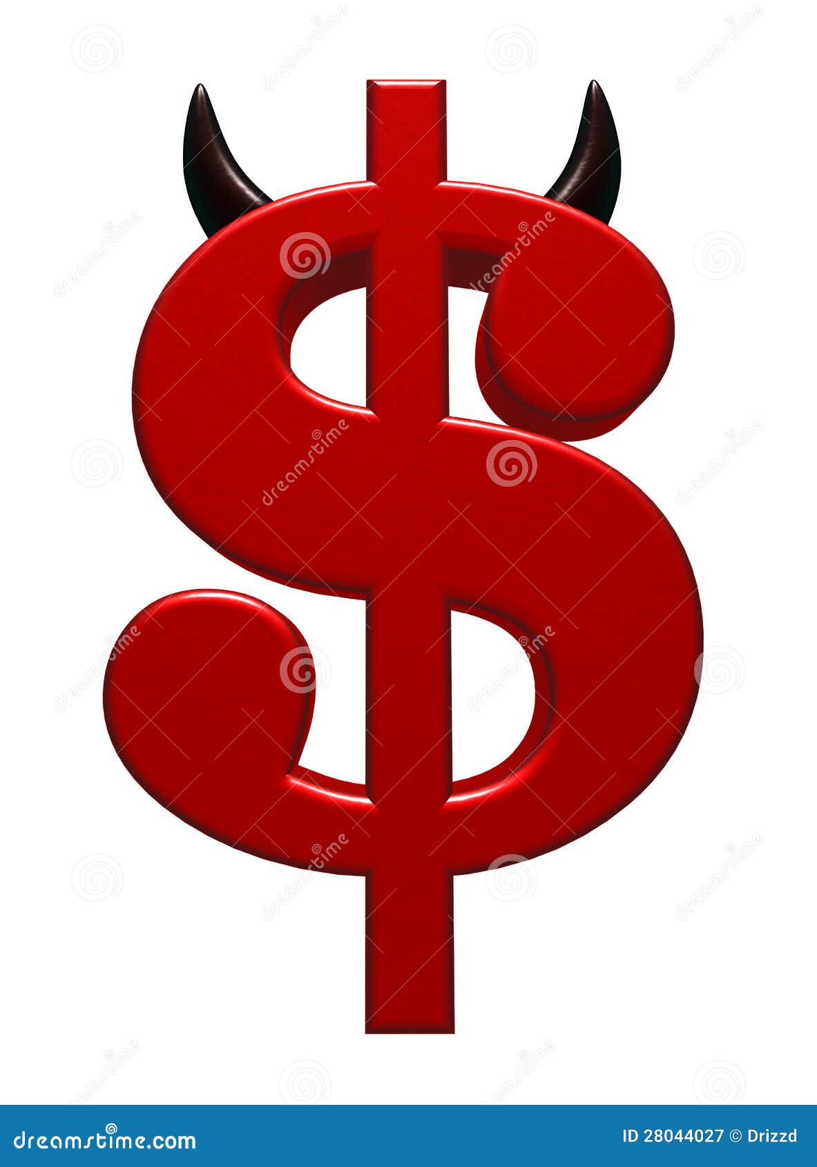 Dollar Devil Royalty Free Stock Photography - Image: 28044027