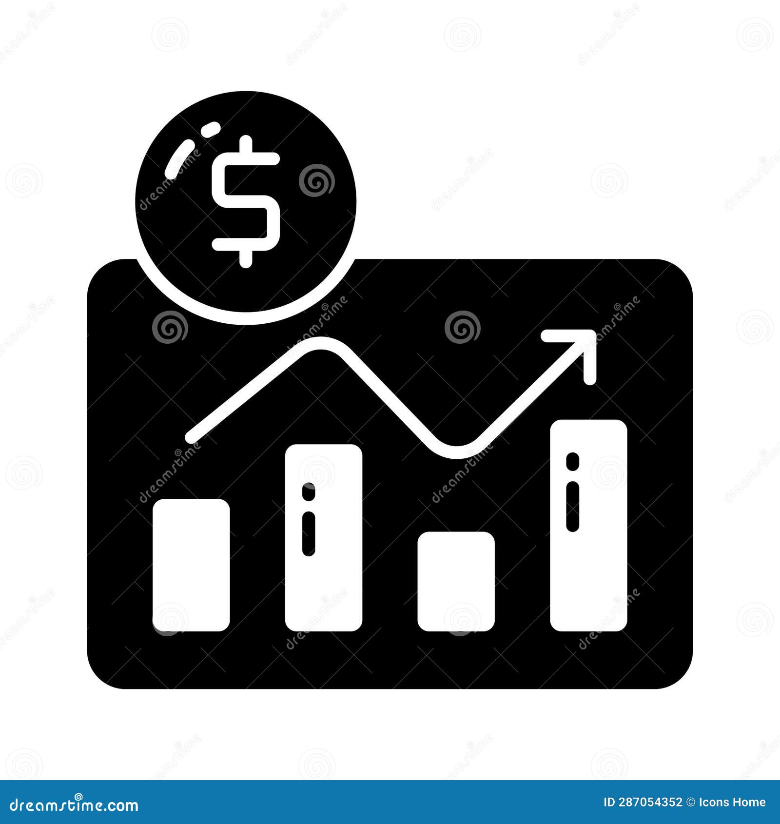 Dollar with Diagram Denoting Concept Icon of Financial Chart, Business ...