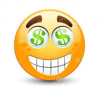 Dollar emoticon stock vector. Illustration of ball, expression - 17374441