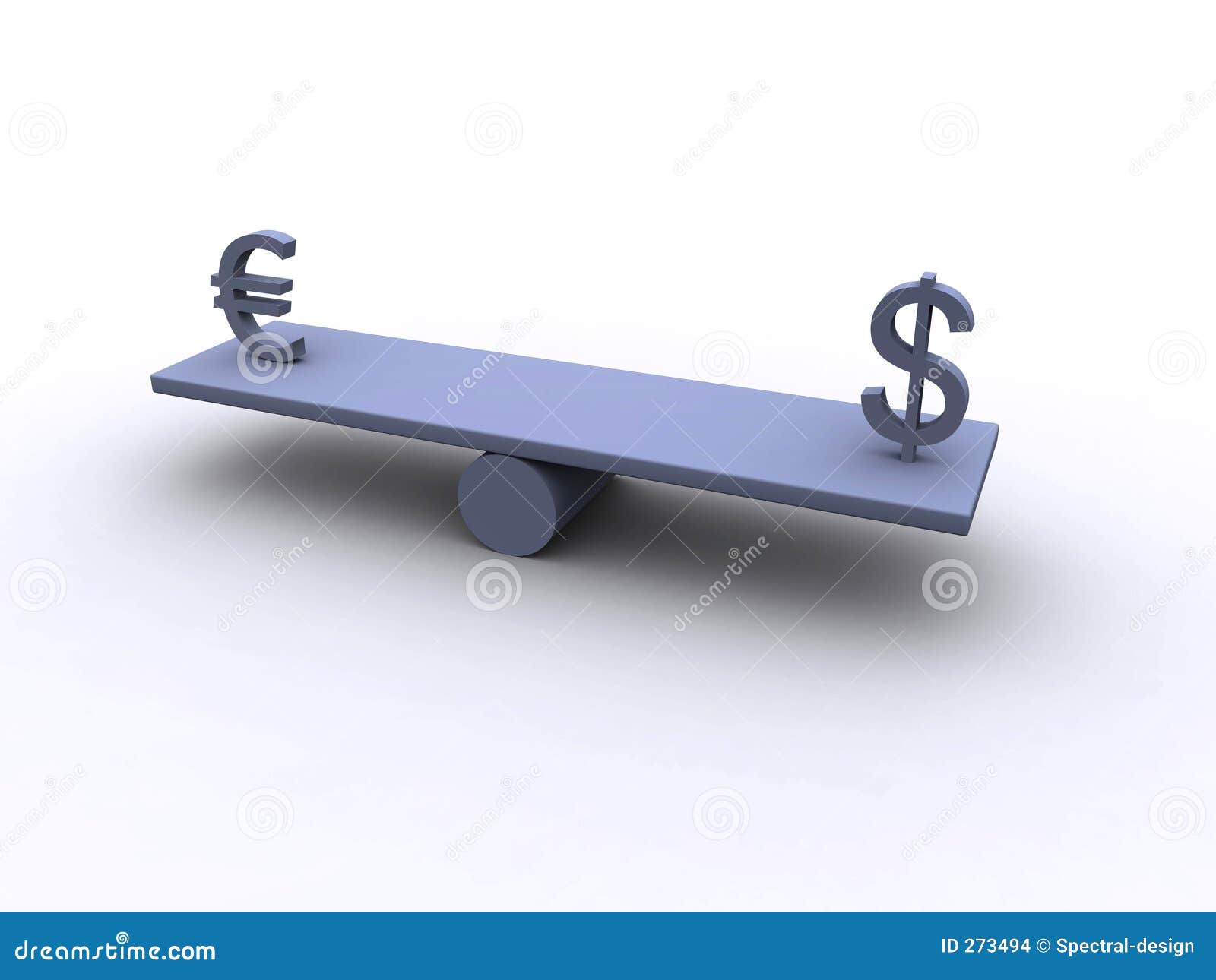 Dollar - Euro - Balance 1 stock illustration. Illustration of symbol ...