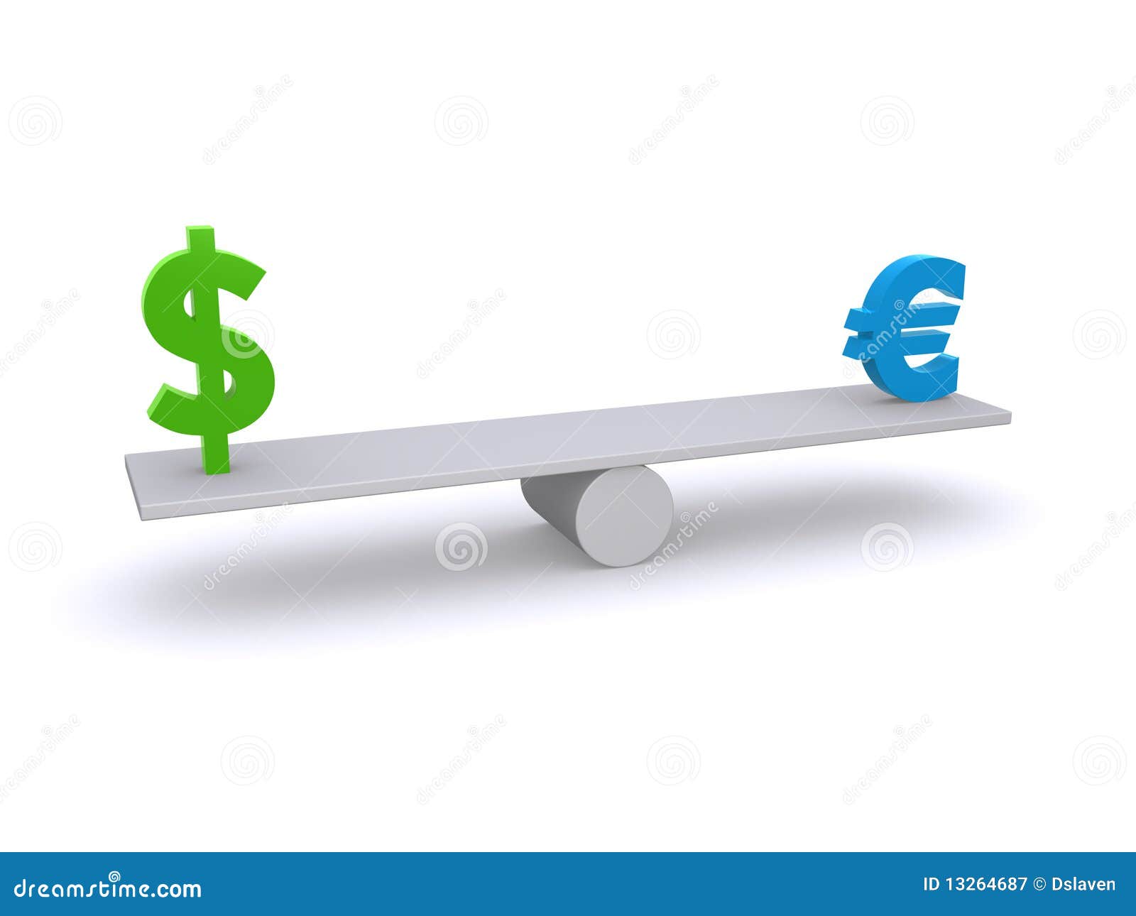Dollar - euro balance stock illustration. Illustration of currency ...