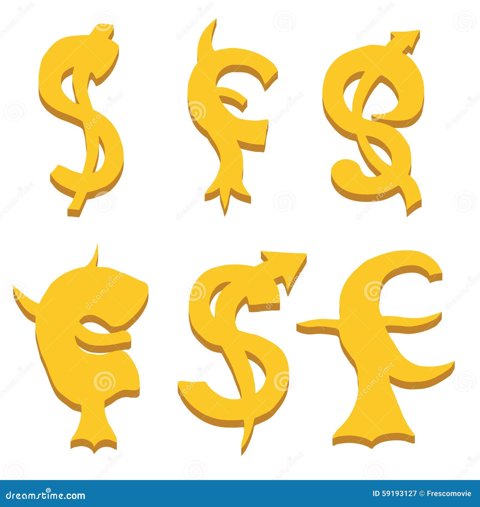 Dollar and Euro stock vector. Illustration of economics - 59193127
