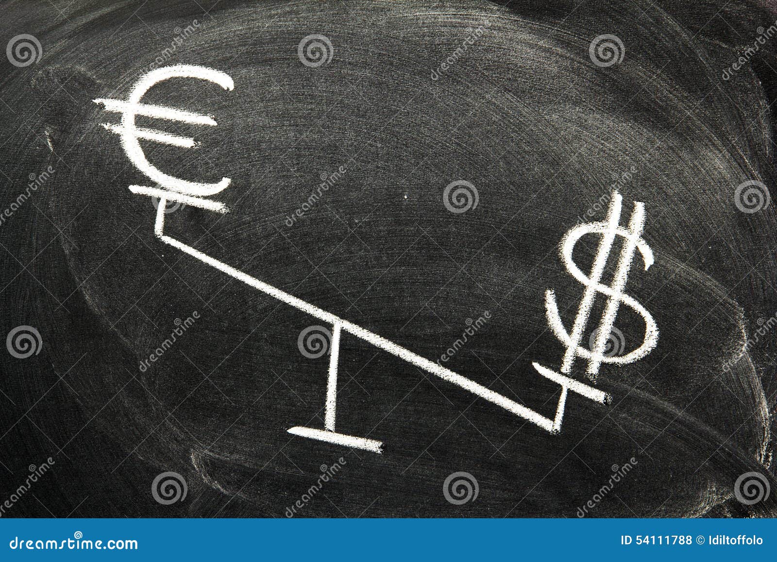Dollar and Euro Symbol stock photo. Image of business - 54111788