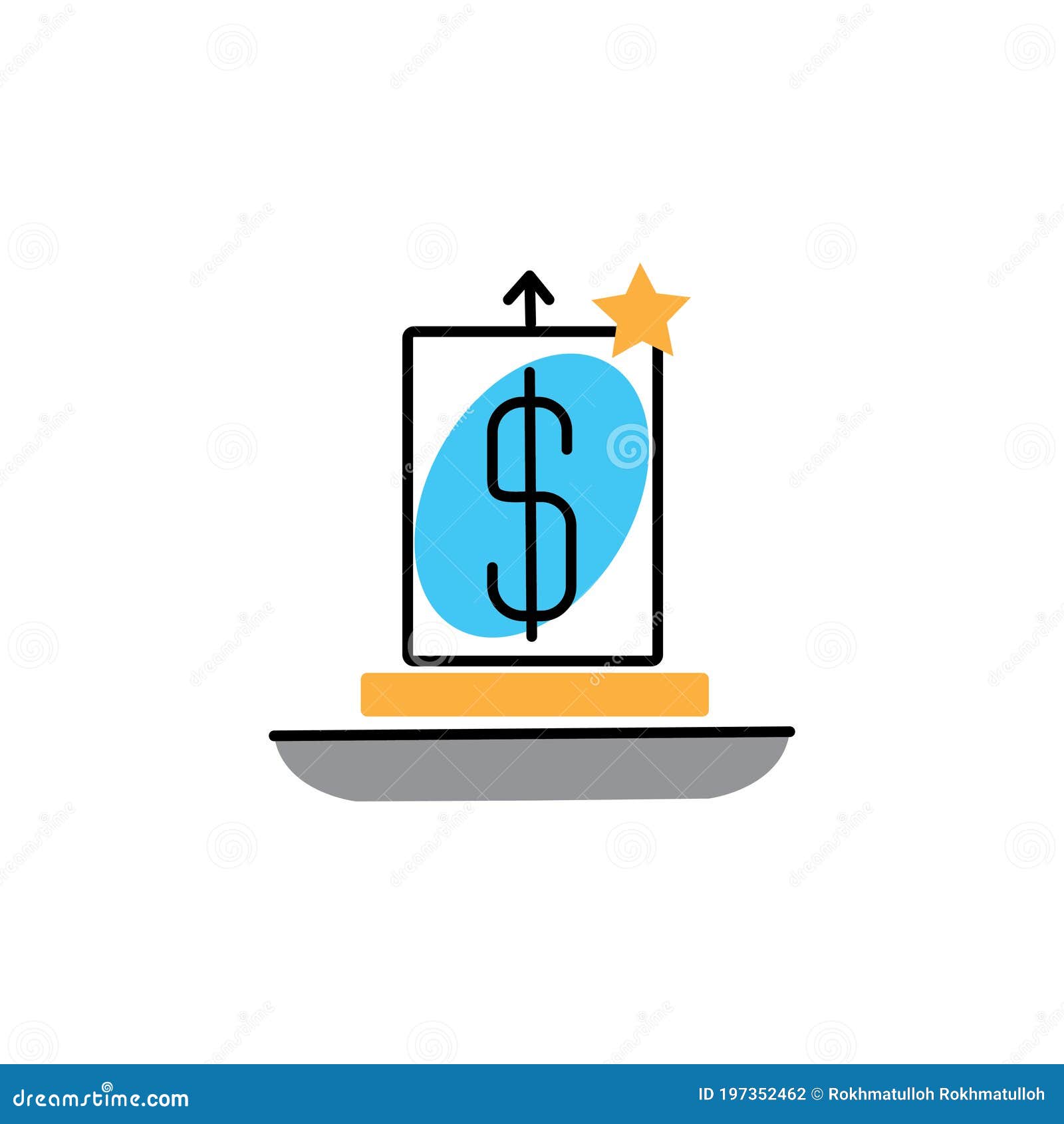 Dollar Exchange Rate Increased Vector Design Scales Icon Stock Vector ...