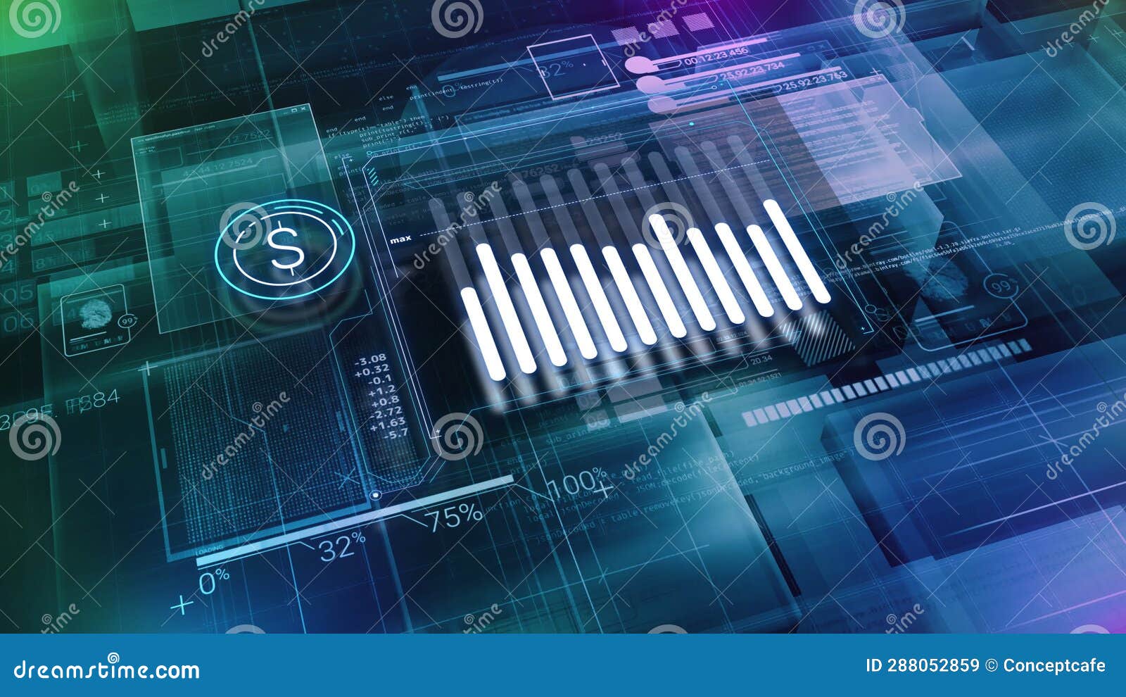 Animation of Abstract Infographic about the Dollar Exchange Rate. Stock ...