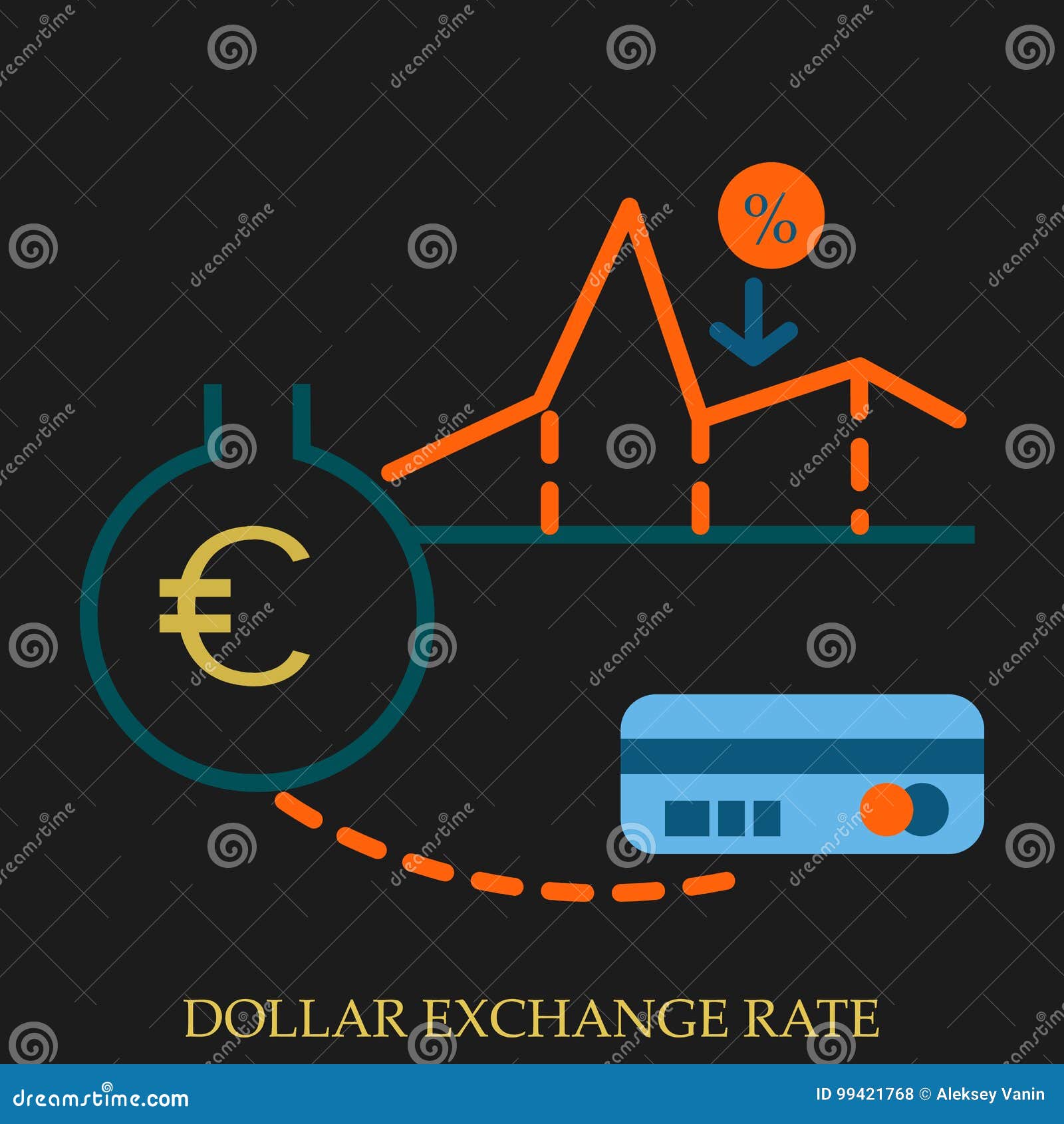 Dollar Exchange Rate Vector Illustration Stock Vector - Illustration of ...