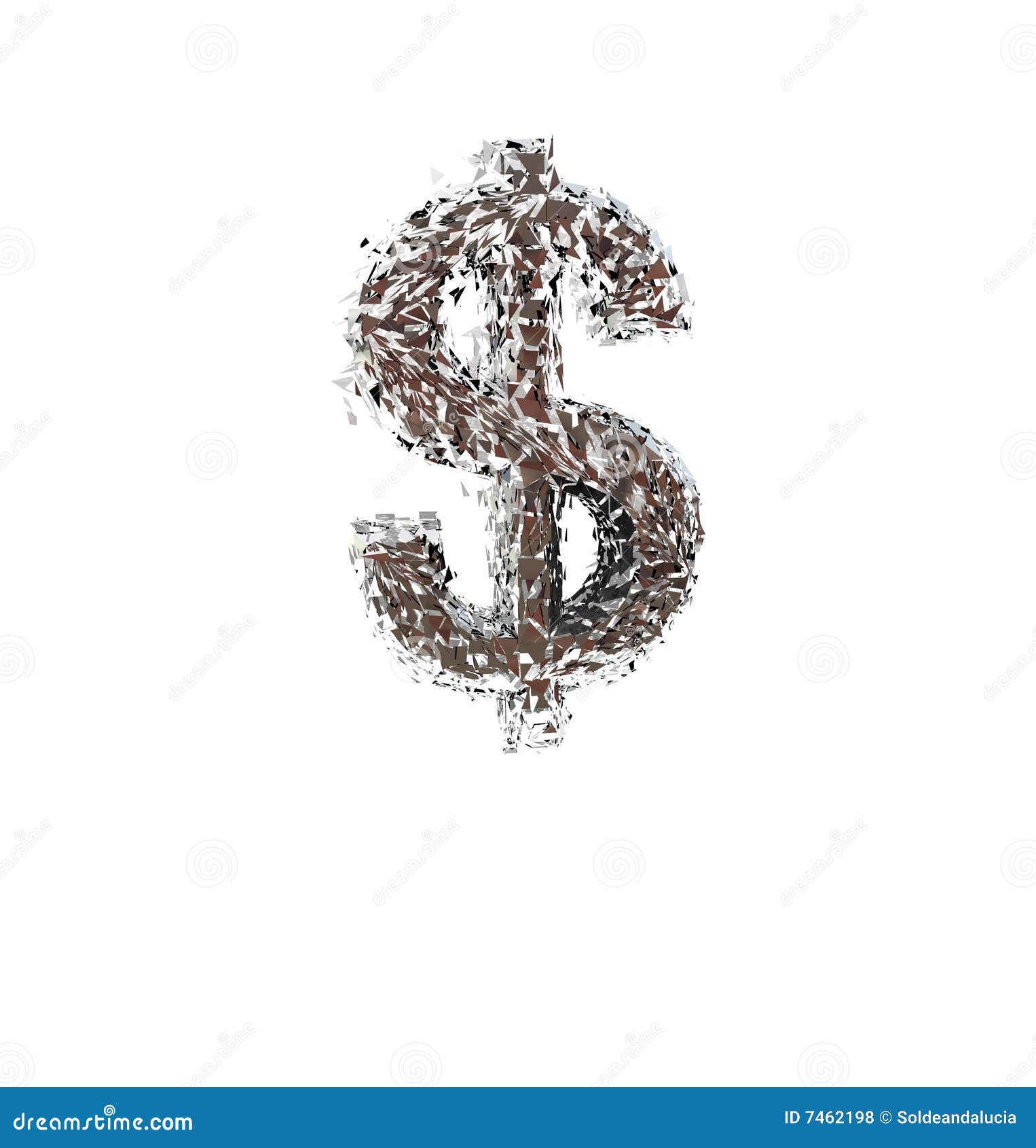 Dollar exploding stock illustration. Illustration of contracting - 7462198
