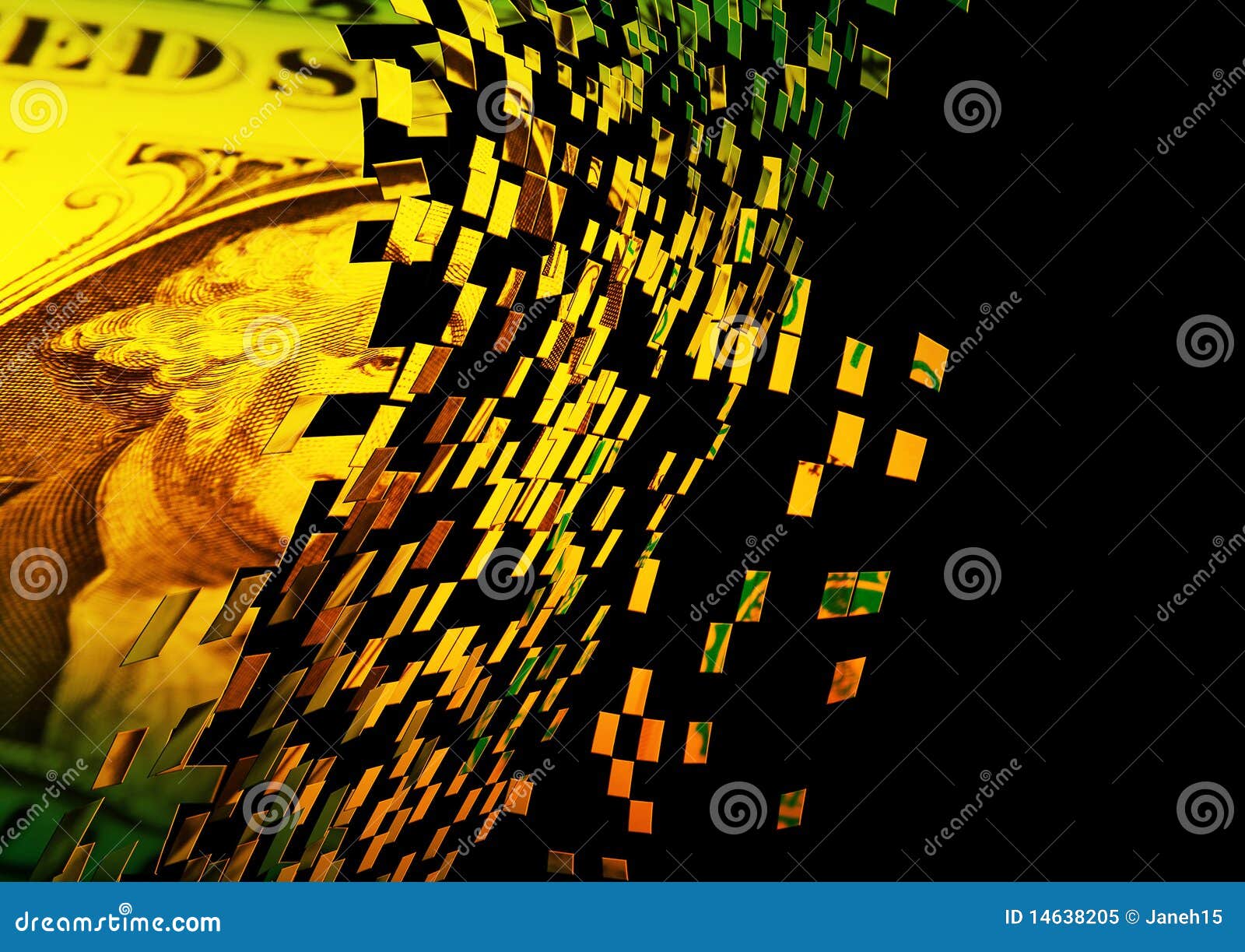 Dollar Explosion stock illustration. Illustration of american - 14638205