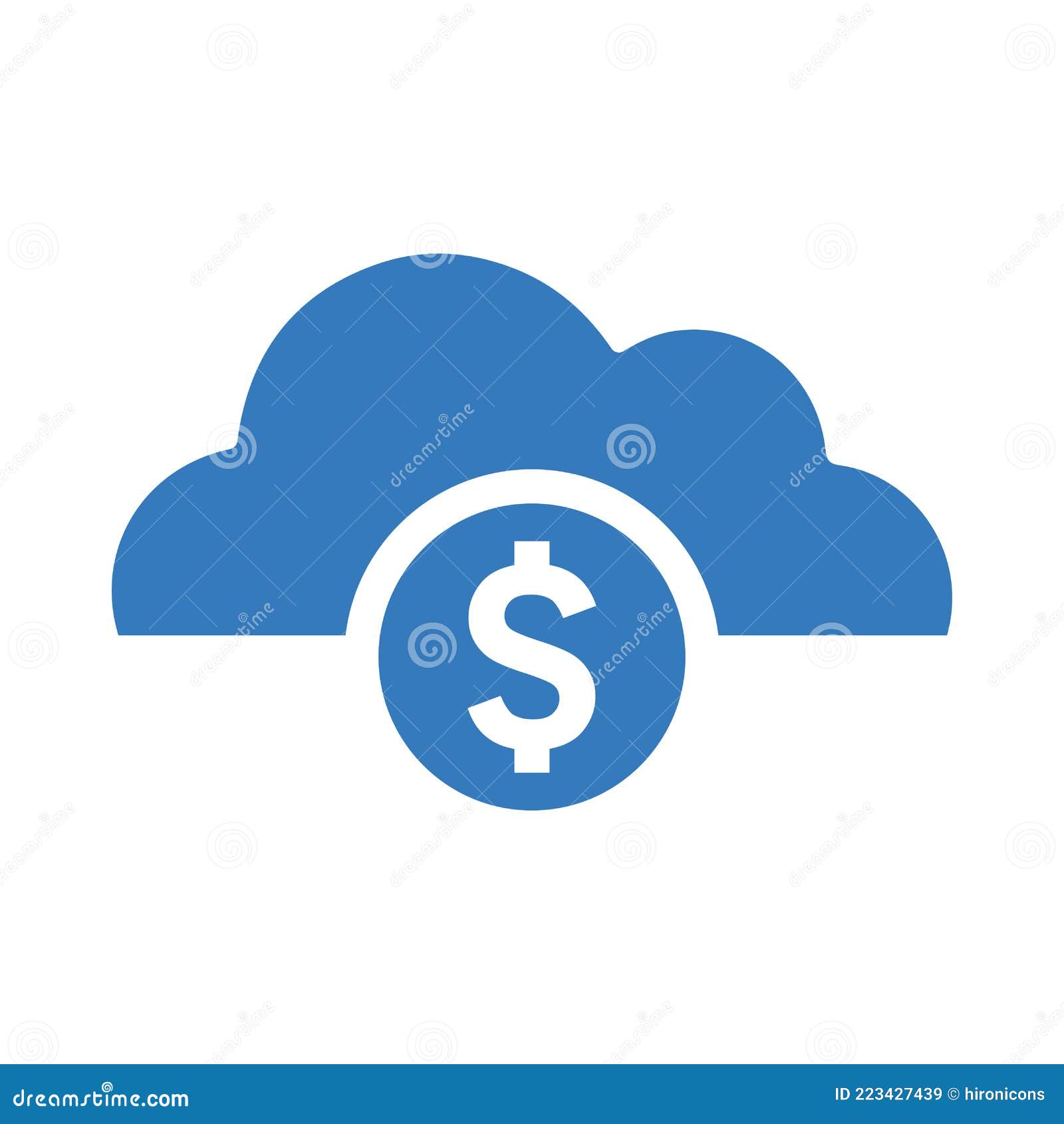 Dollar, Finance, Rain Icon. Blue Color Vector Stock Vector ...