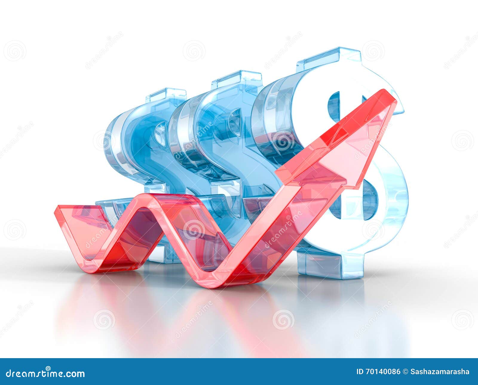 Dollar Financial Success Bar Chart Graph Growing Up Arrow Stock ...