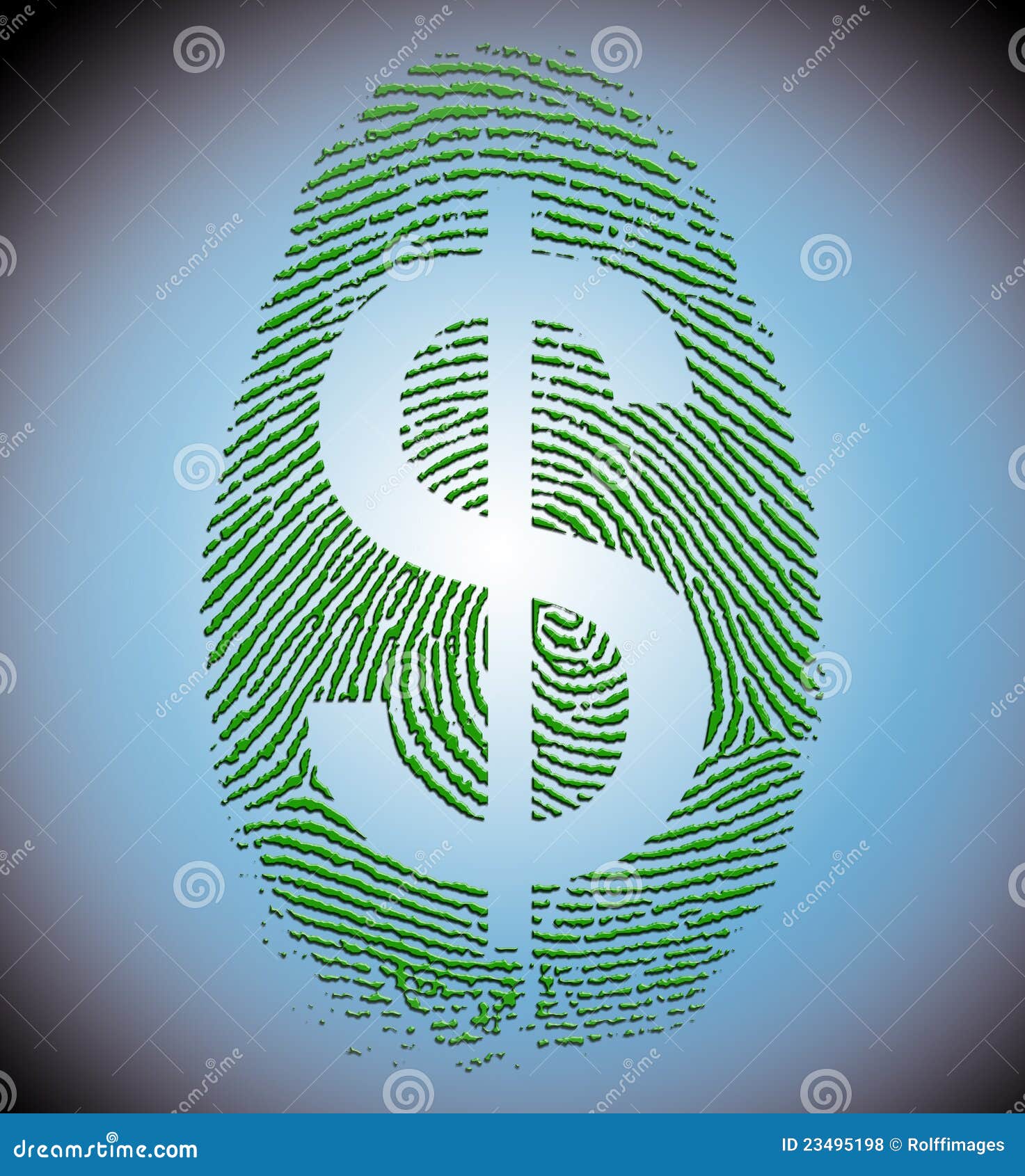 Dollar Finger Print stock illustration. Illustration of individuality ...