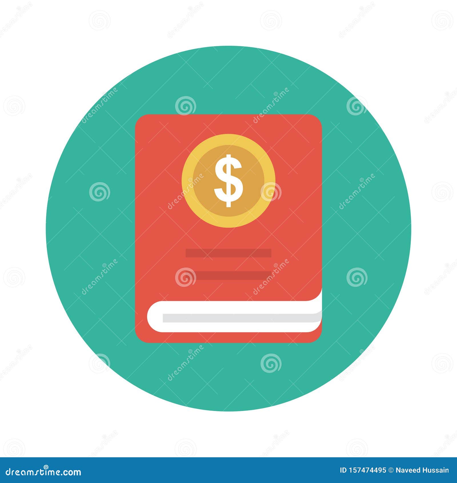 Dollar flat vector icon stock vector. Illustration of bookkeeping ...