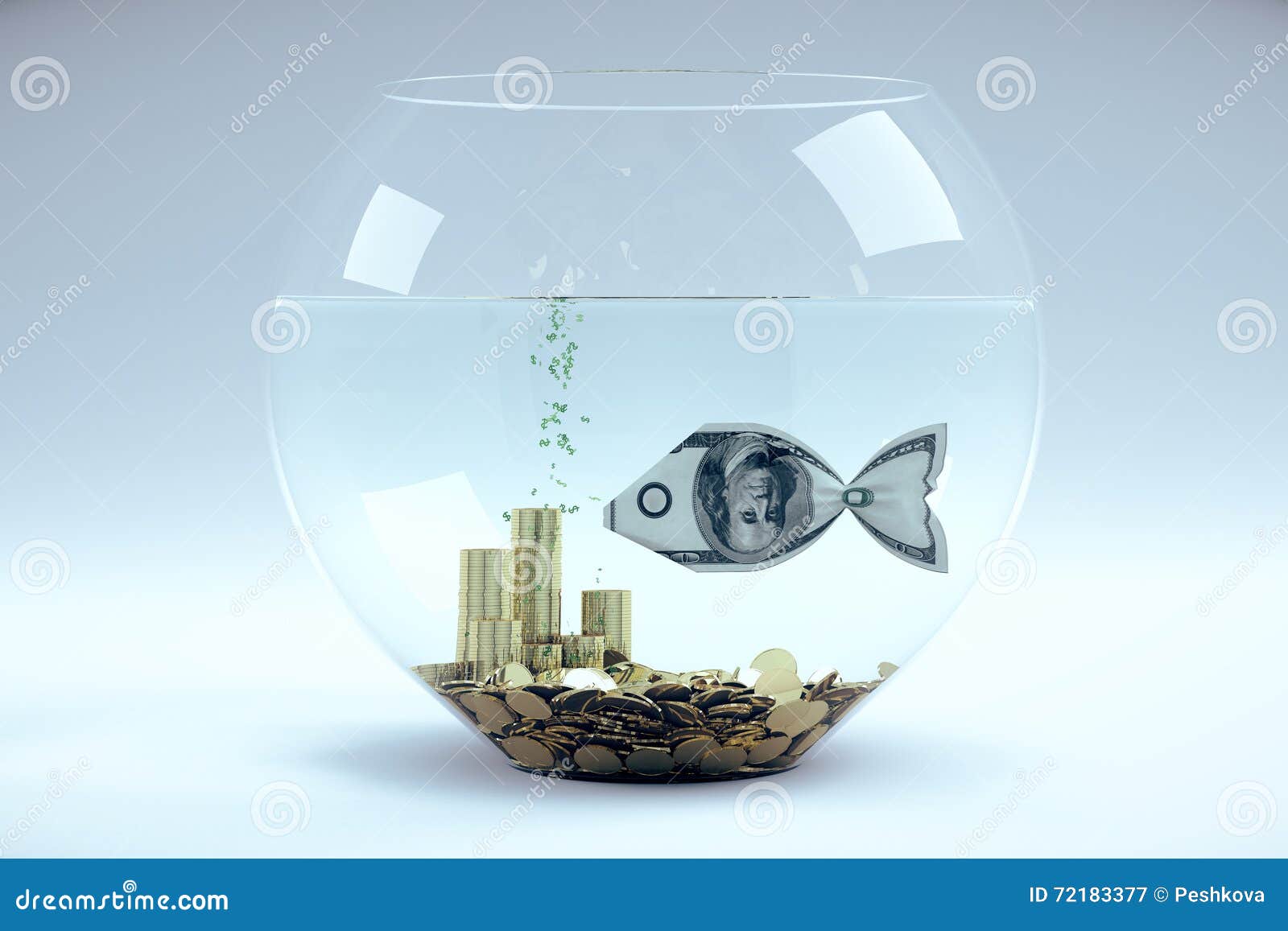 Dollar in form of a fish stock image. Image of earn, frontview - 72183377