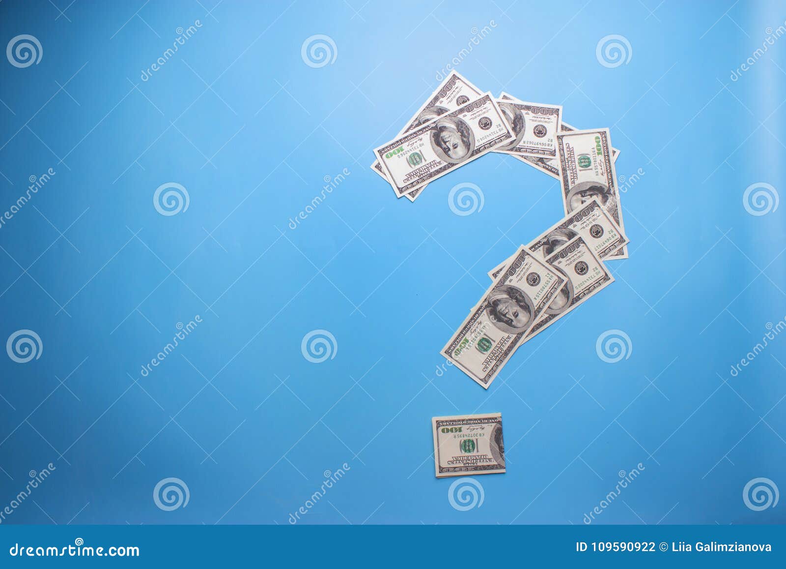 Dollar in a Form of Question Mark Stock Photo - Image of businesswoman ...
