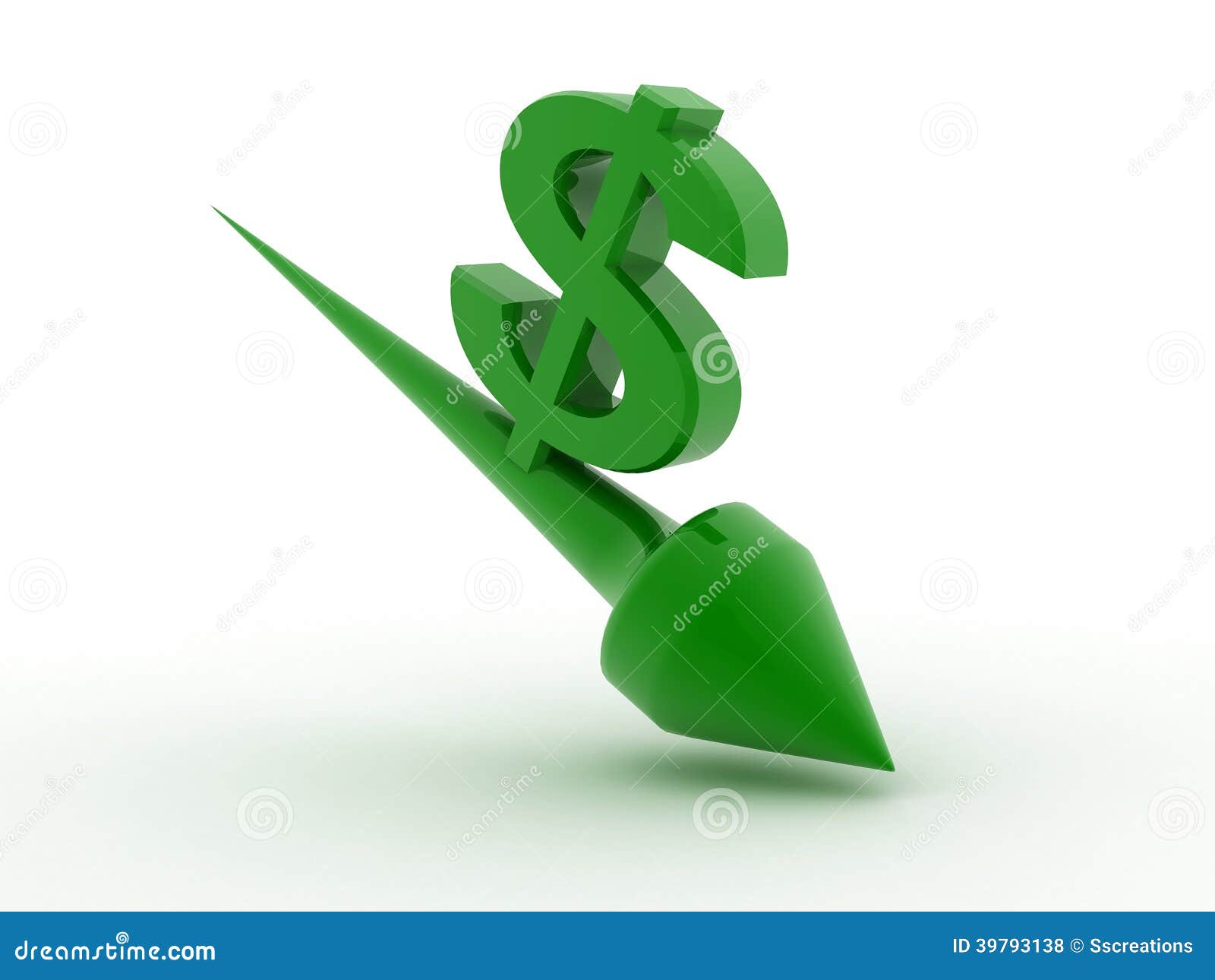 Dollar going down stock illustration. Illustration of fall - 39793138